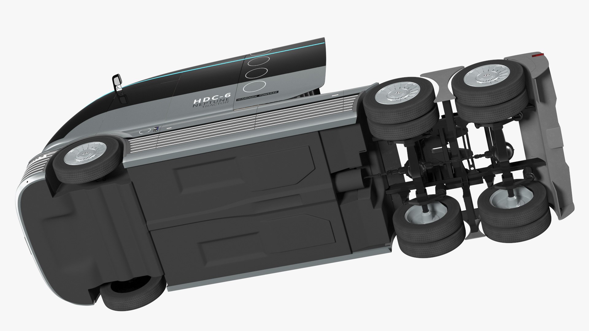 Heavy Duty Hydrogen Semi Truck Hyundai HDC-6 Neptune Rigged 3D Model - TurboSquid 2161899