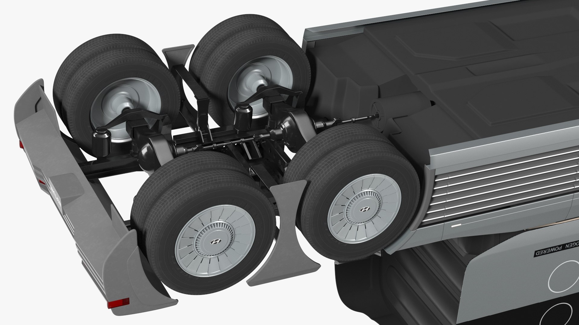 Heavy Duty Hydrogen Semi Truck Hyundai HDC-6 Neptune Rigged 3D Model ...