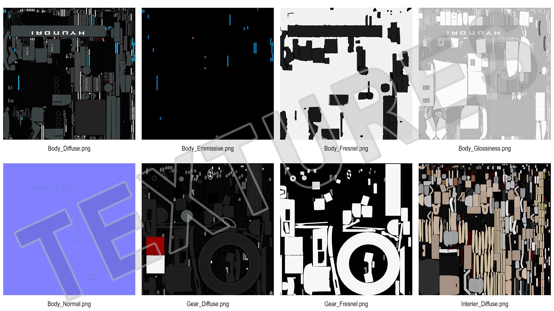 Heavy Duty Hydrogen Semi Truck Hyundai HDC-6 Neptune Rigged 3D Model - TurboSquid 2161899
