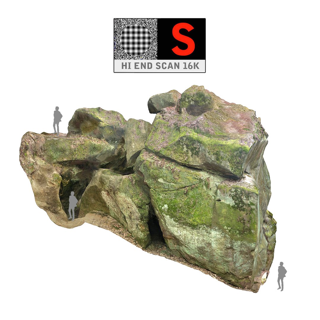 Giant Stone Boulder 16k 3d Model