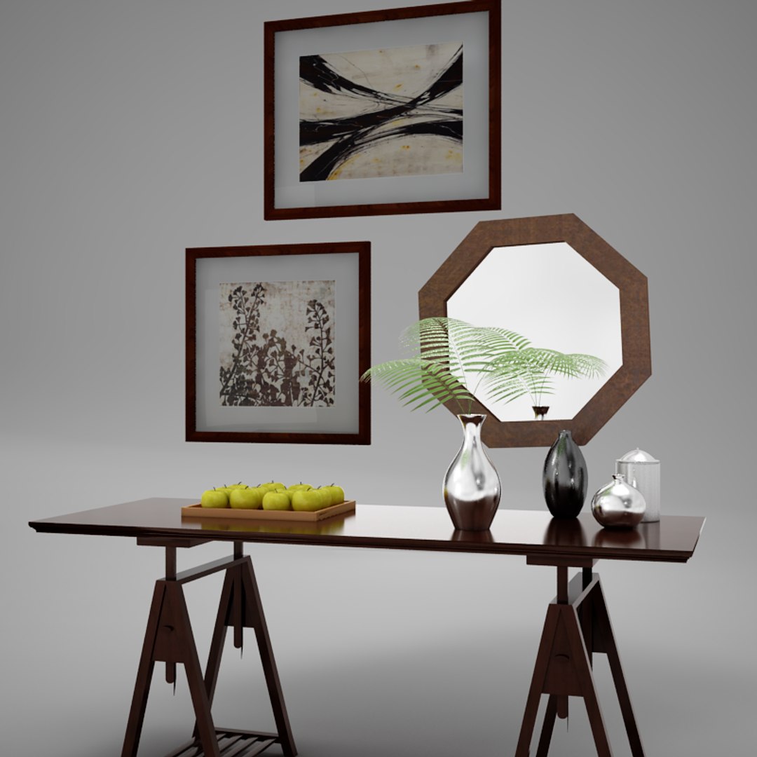 3d model table mirror
