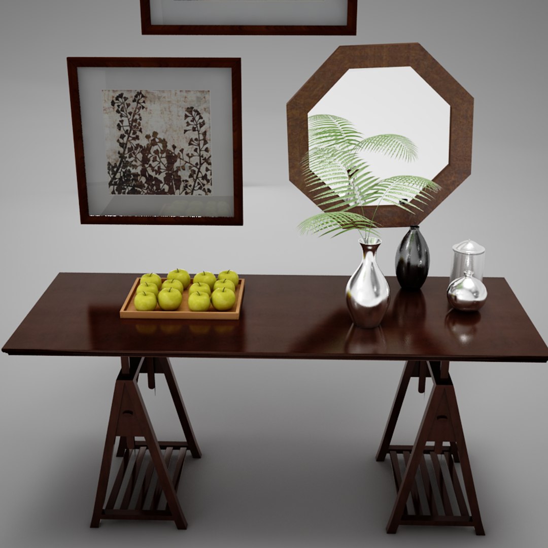 3d model table mirror