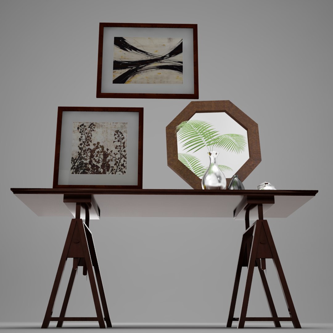 3d model table mirror