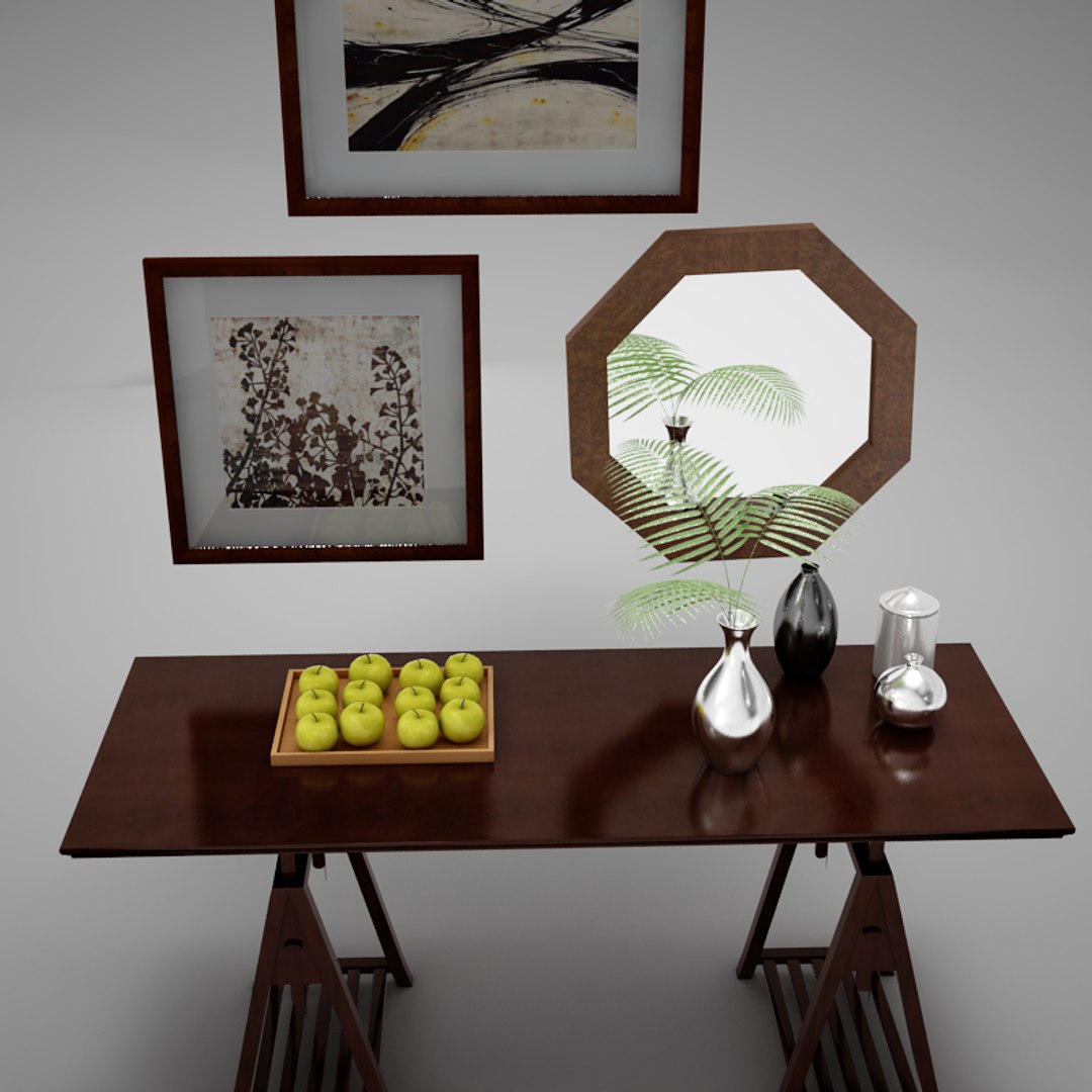 3d model table mirror