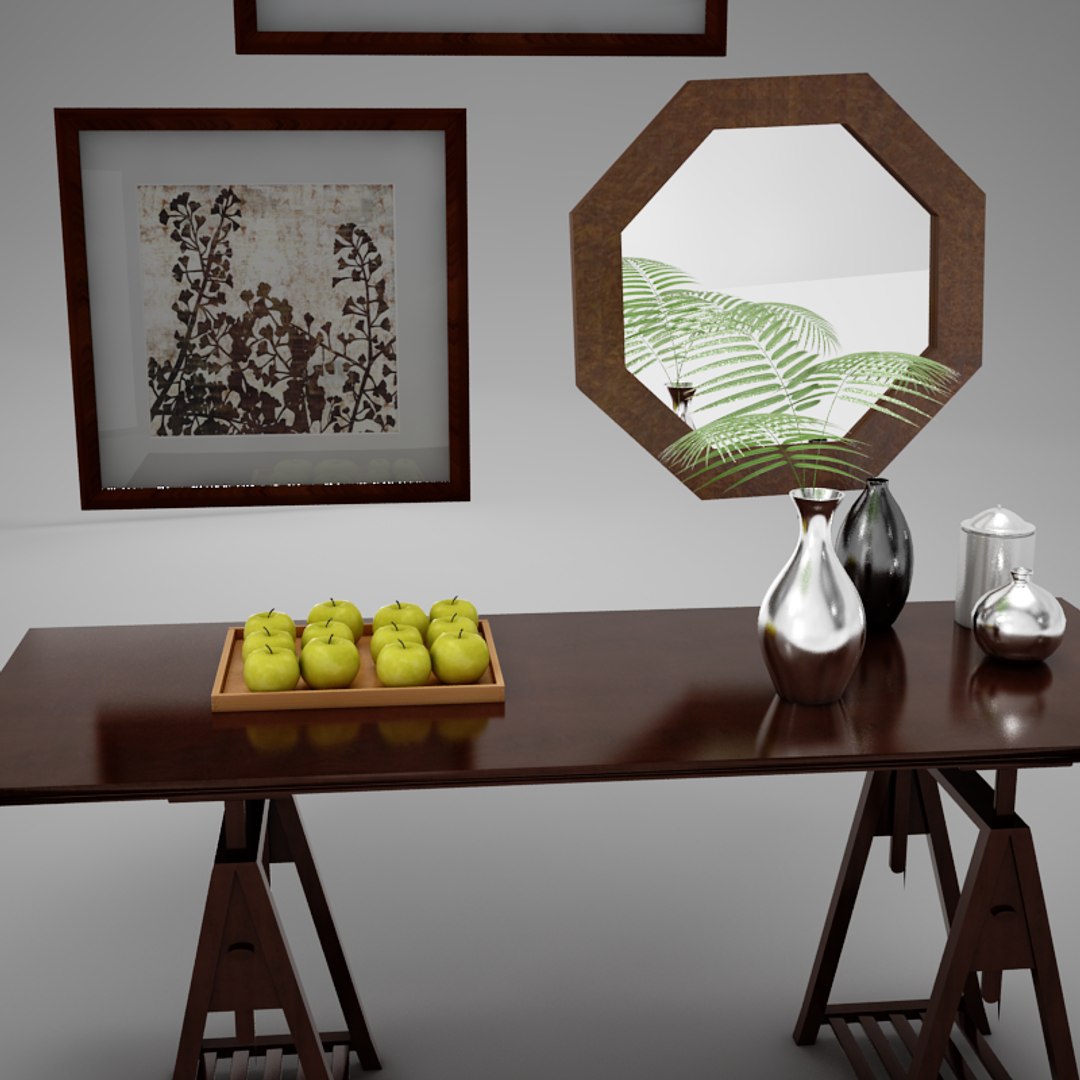 3d model table mirror