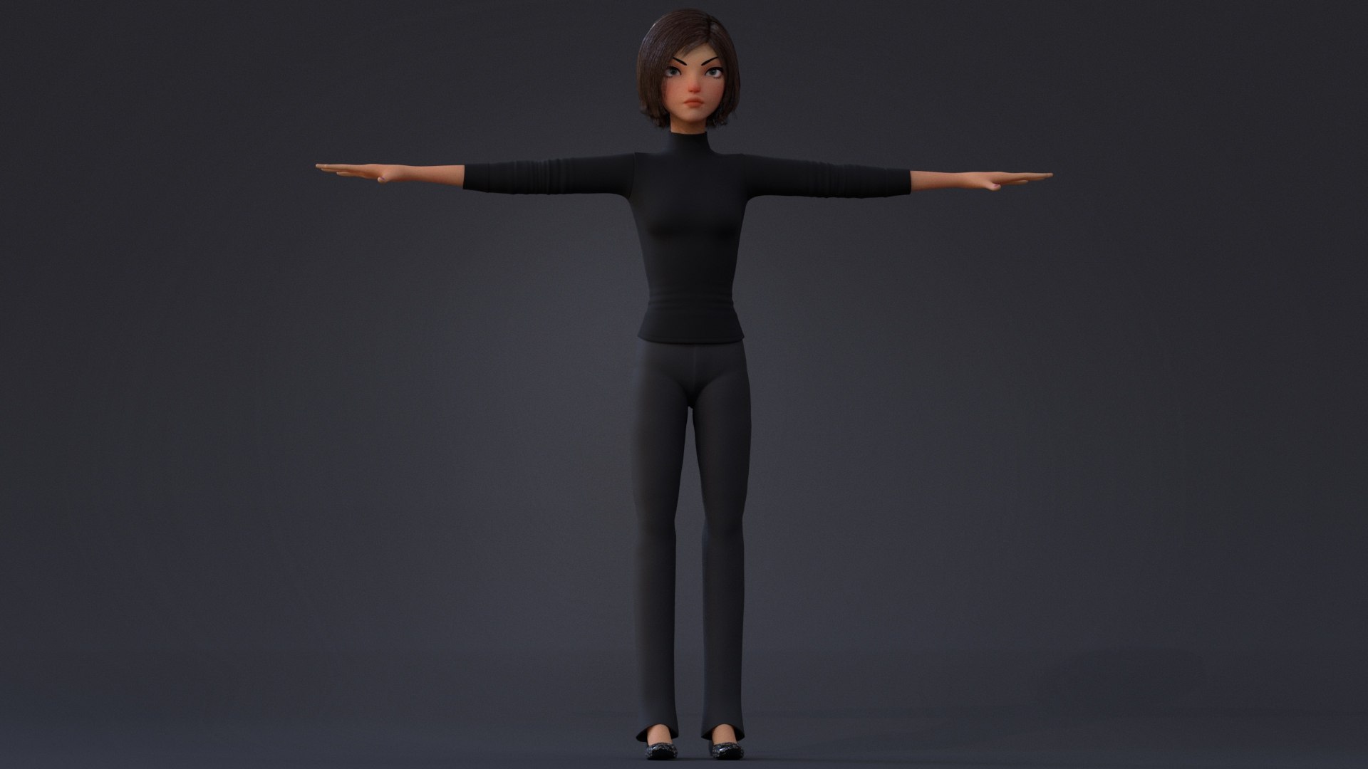 Violet Cartoon Character 2 3D Model - TurboSquid 1699857