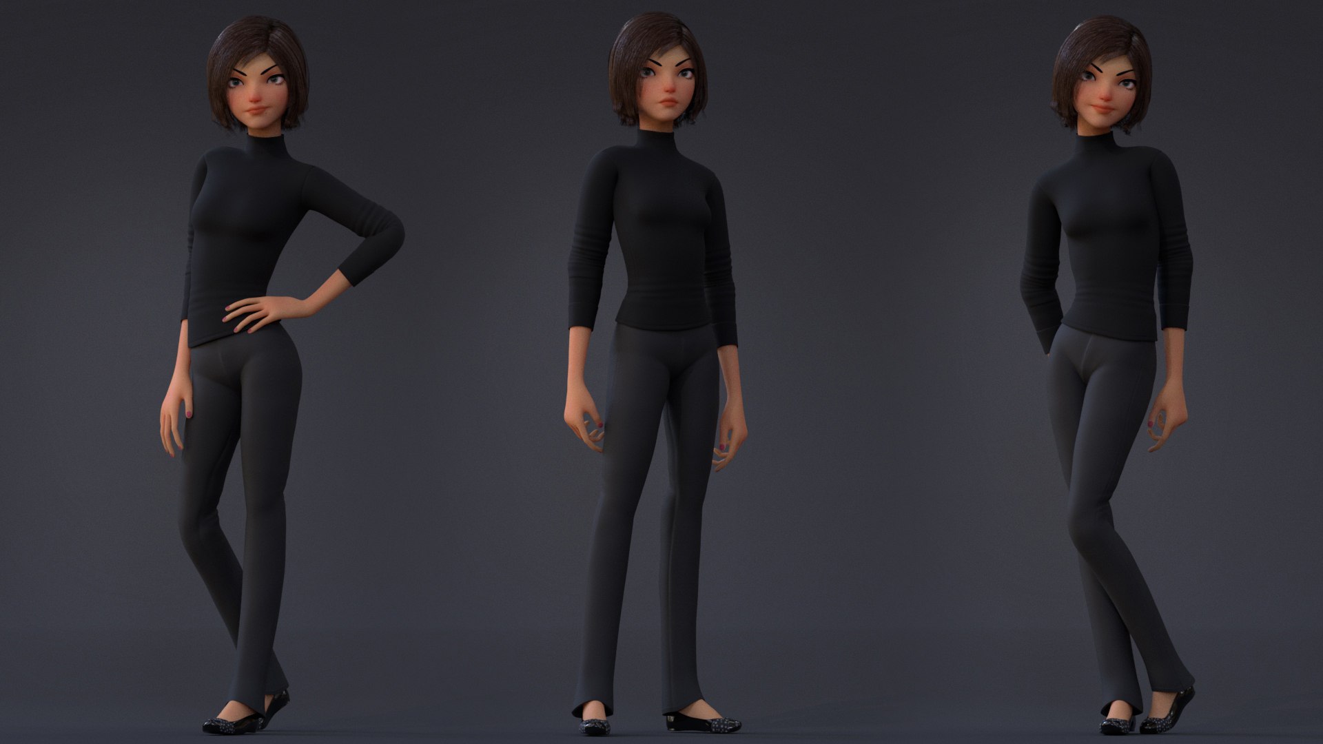 Violet Cartoon Character 2 3D Model - TurboSquid 1699857