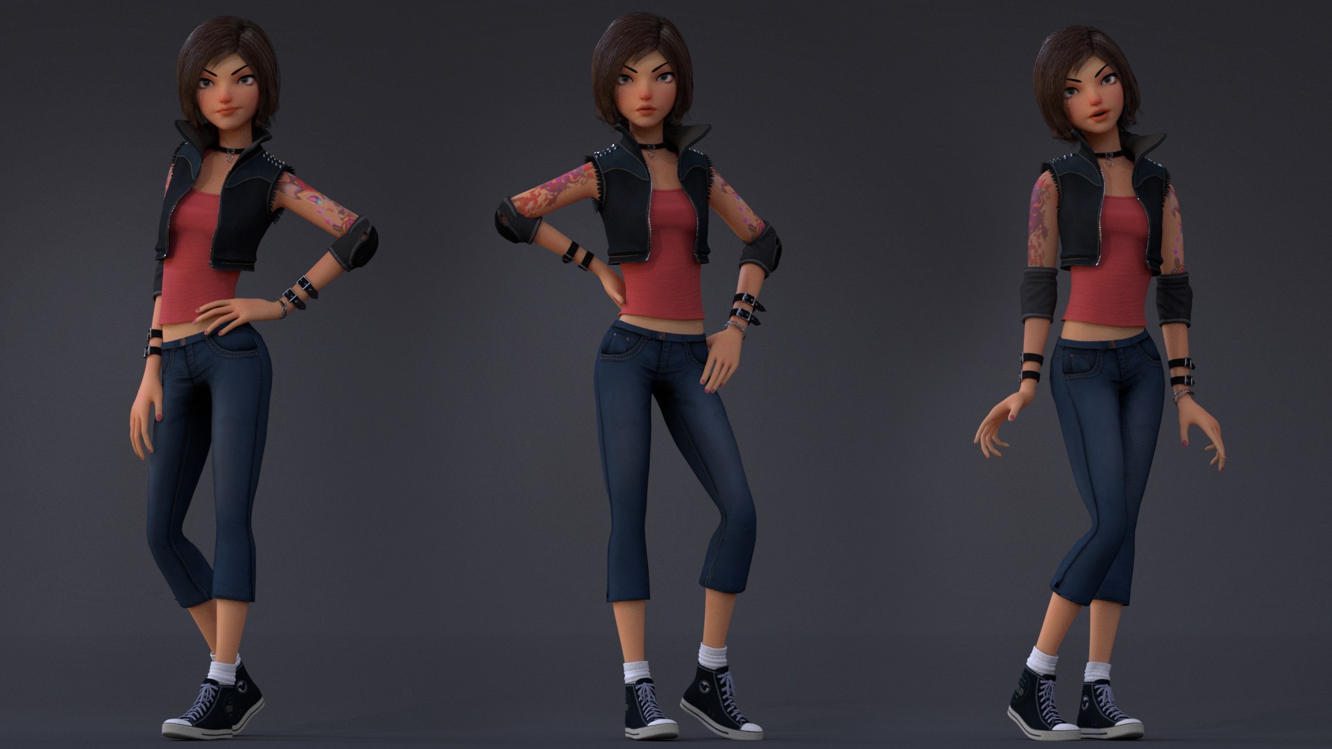 Violet Cartoon Character 2 3D Model - TurboSquid 1699857