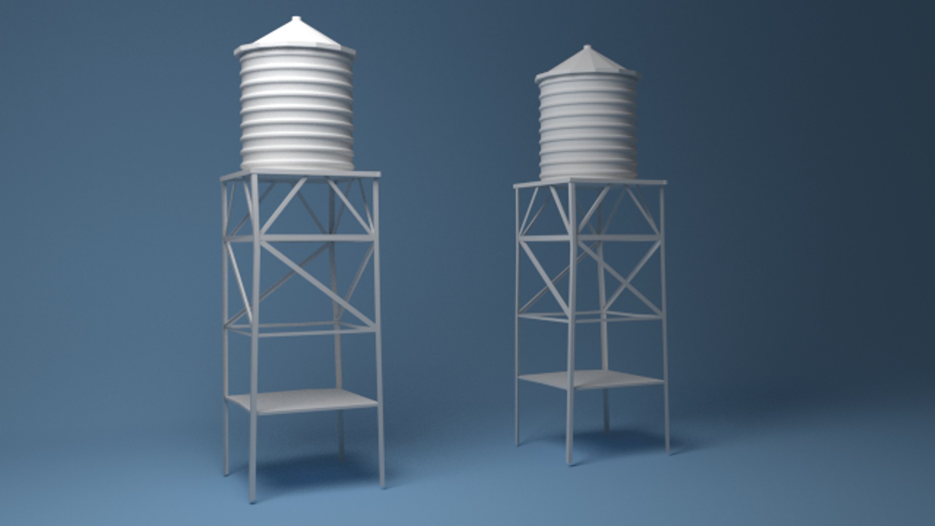 3D Water Tower Model - TurboSquid 1357274