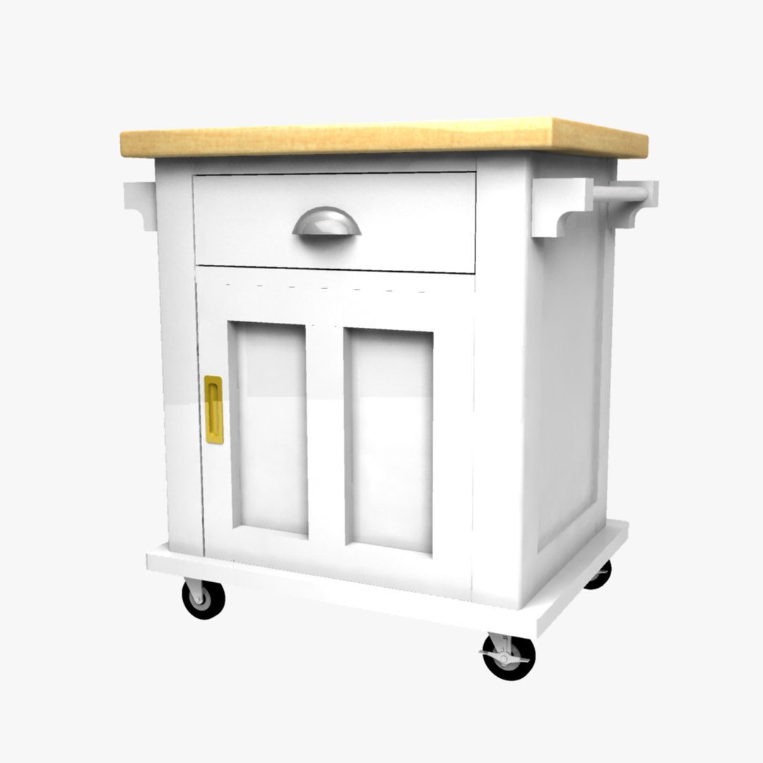 3d Kitchen Cart Model