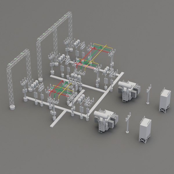 3d electric substation model