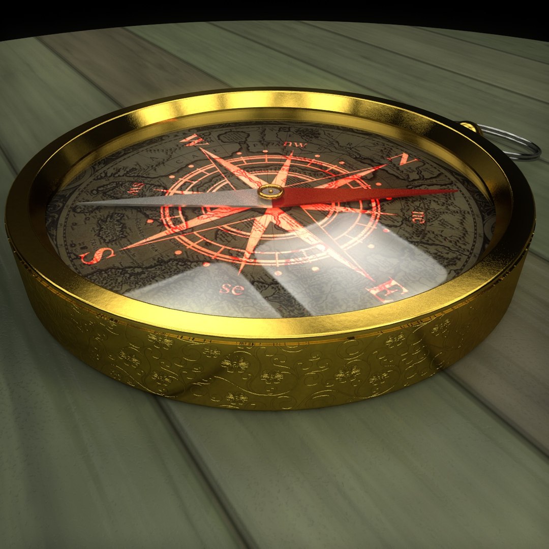 3D Golden Compass Model - TurboSquid 1182866