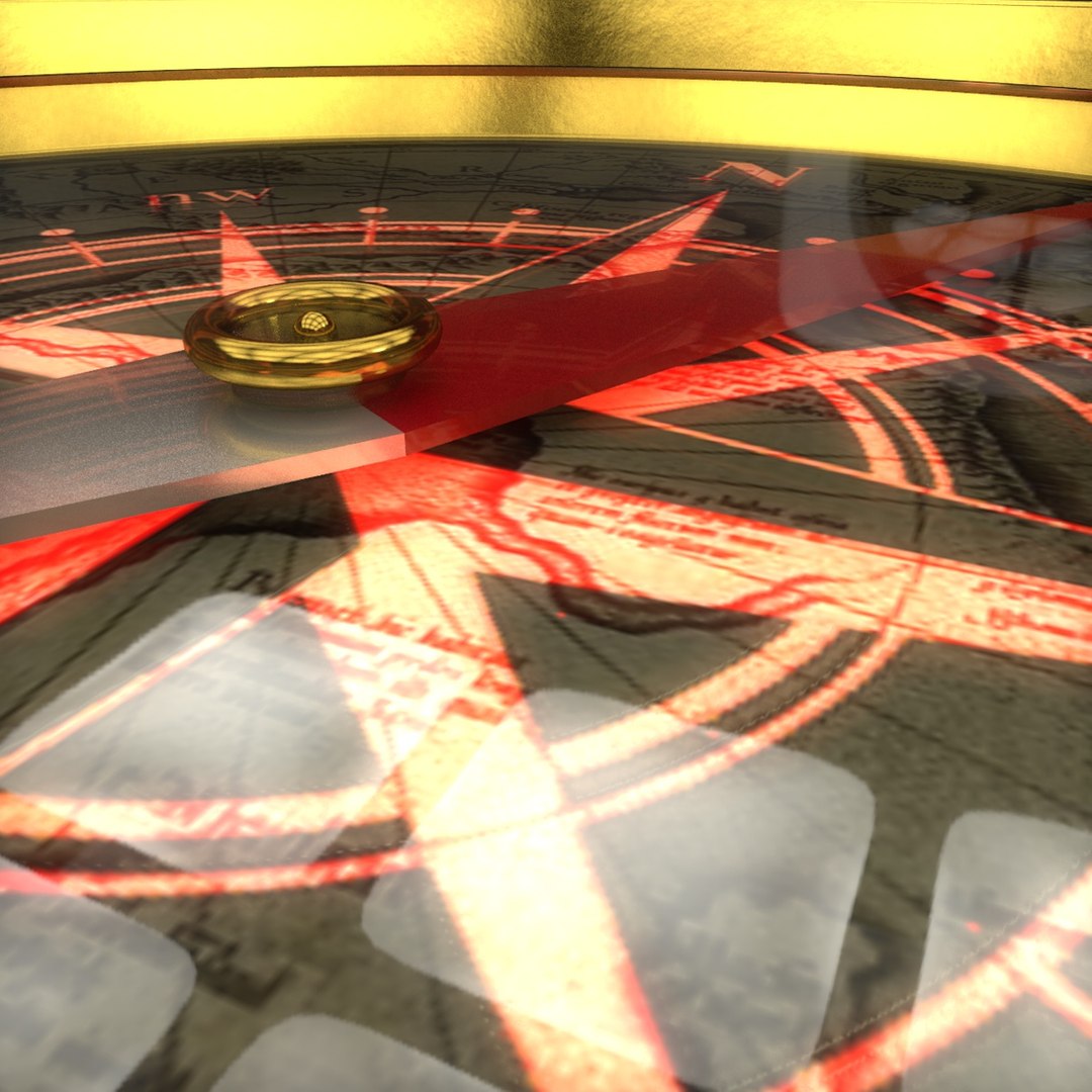 3D Golden Compass Model - TurboSquid 1182866