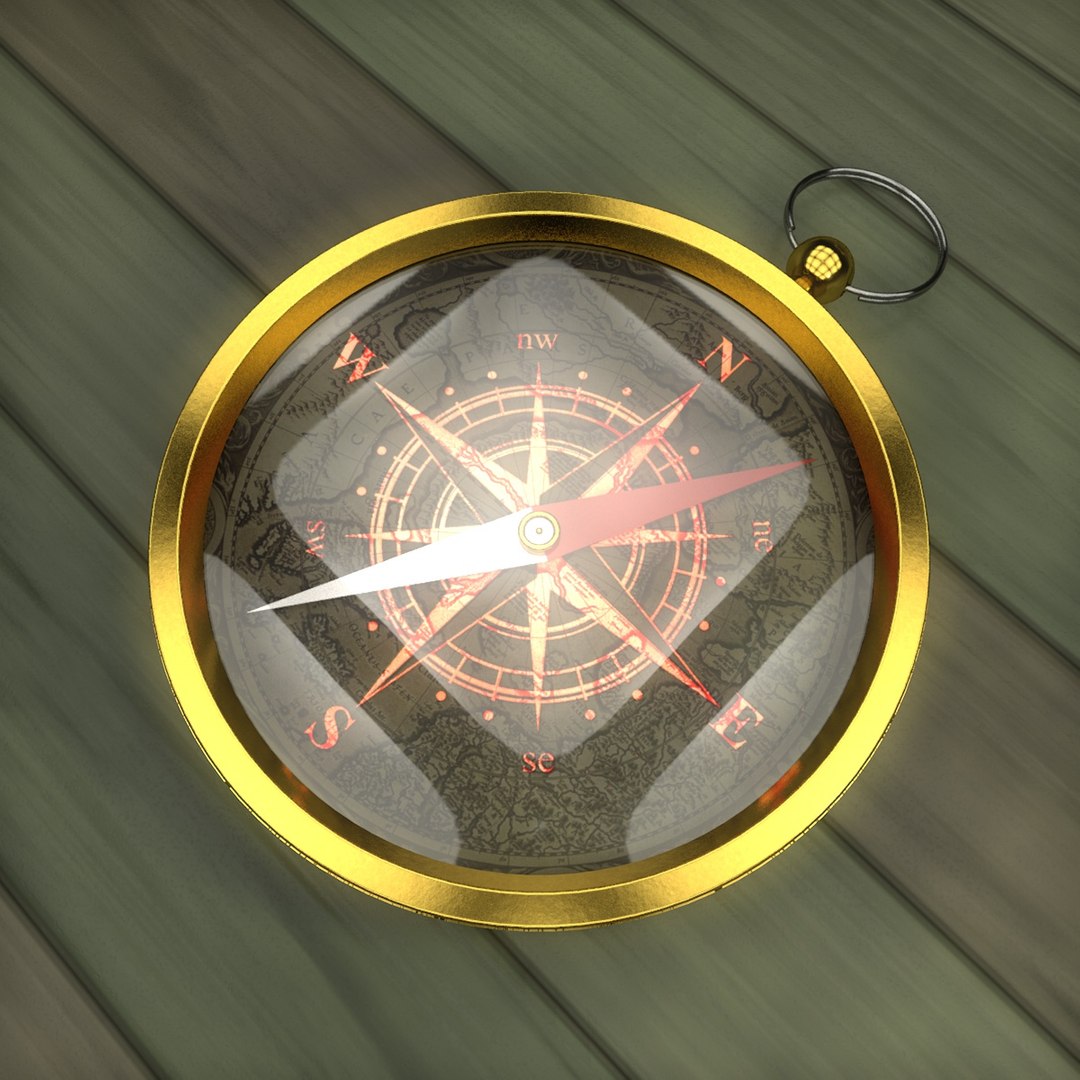 3D Golden Compass Model - TurboSquid 1182866
