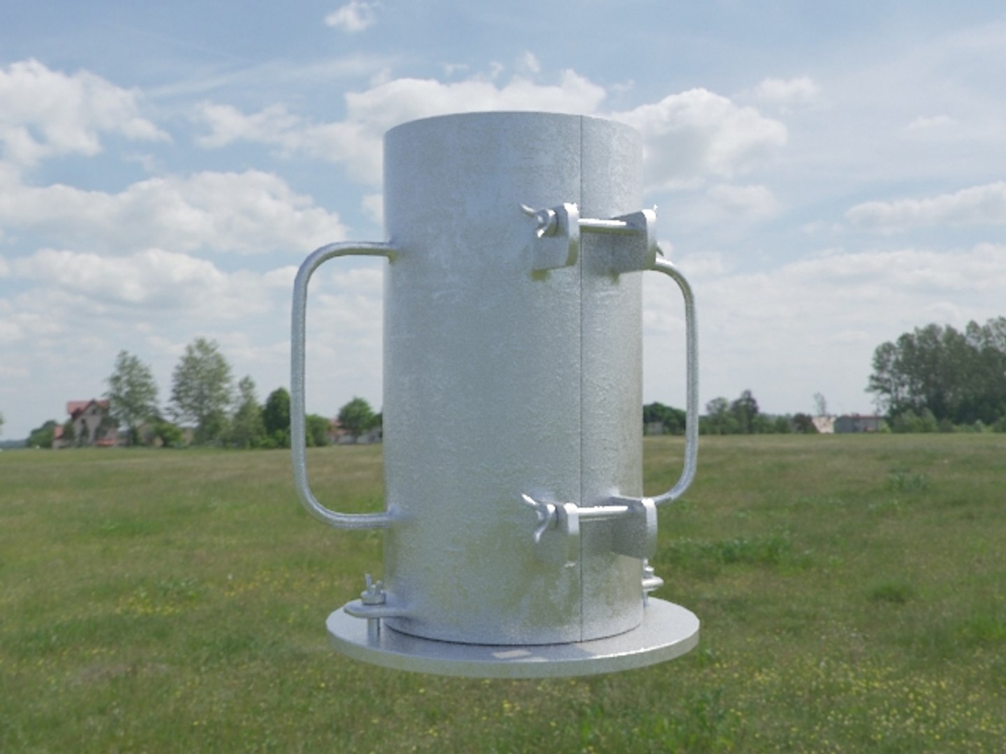 Free Concrete Test Cylinder Molds 3d Model