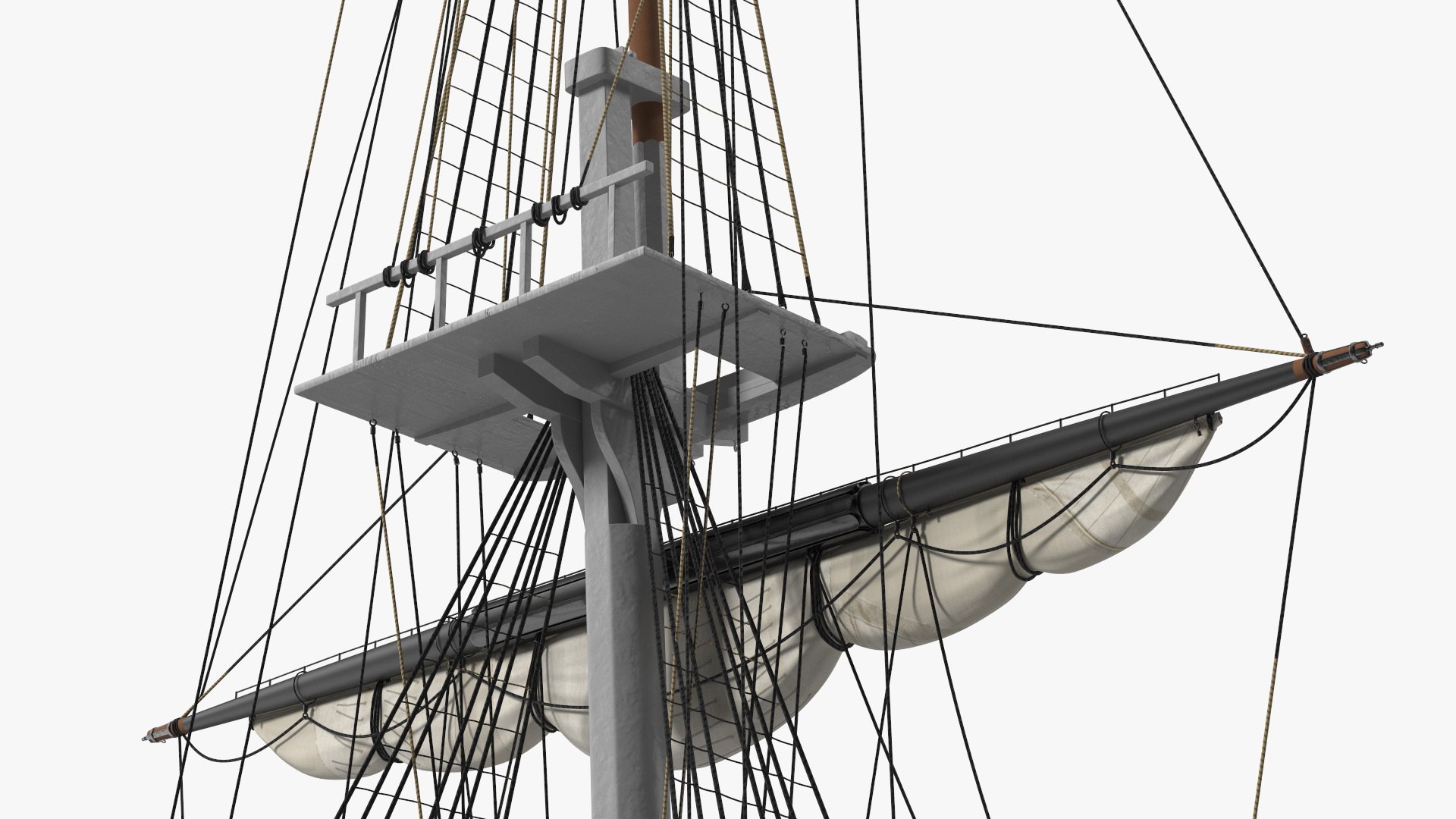 Foremast Retracted Sails 3D - TurboSquid 1845836
