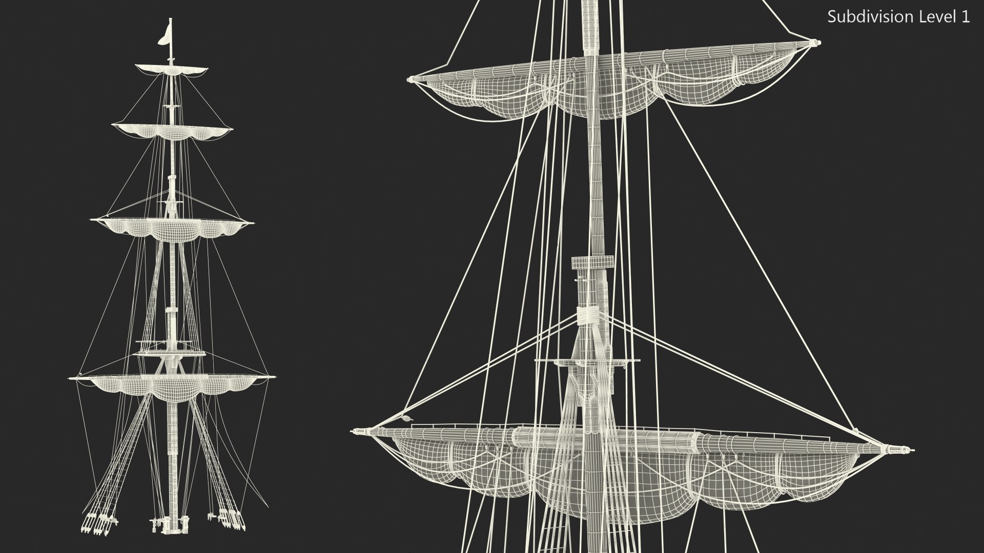 Foremast Retracted Sails 3D - TurboSquid 1845836