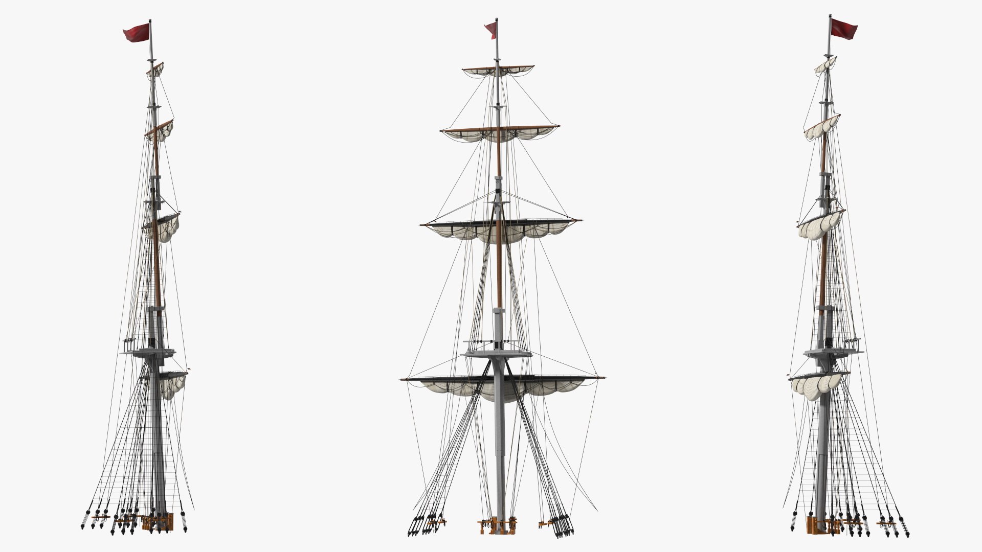 Foremast Retracted Sails 3D - TurboSquid 1845836