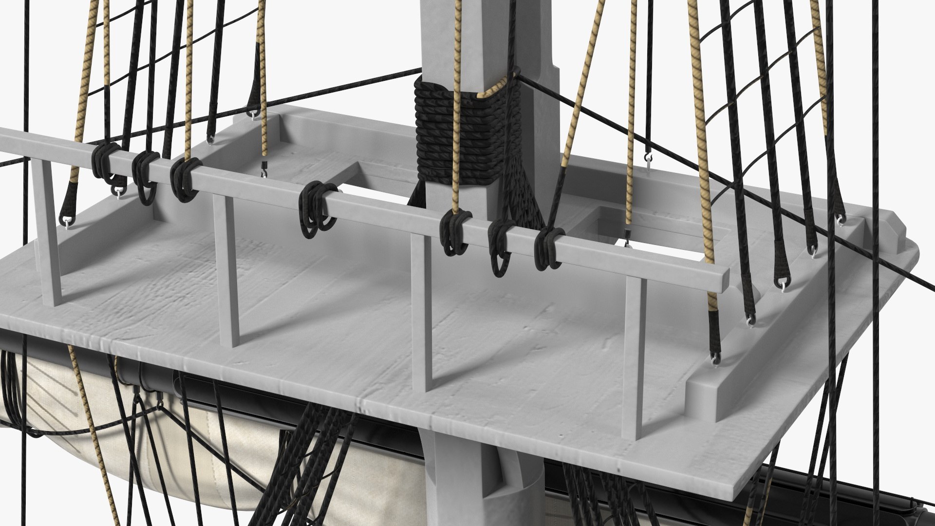 Foremast Retracted Sails 3D - TurboSquid 1845836