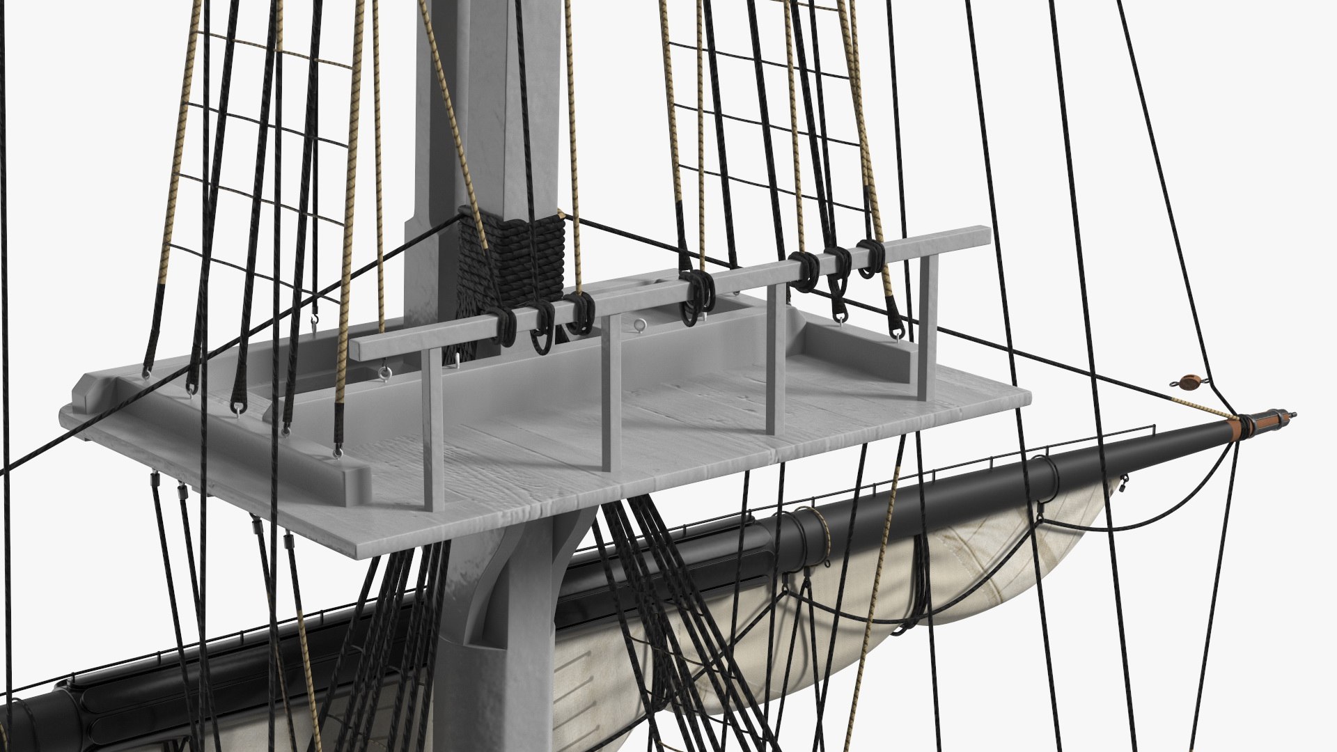 Foremast Retracted Sails 3D - TurboSquid 1845836