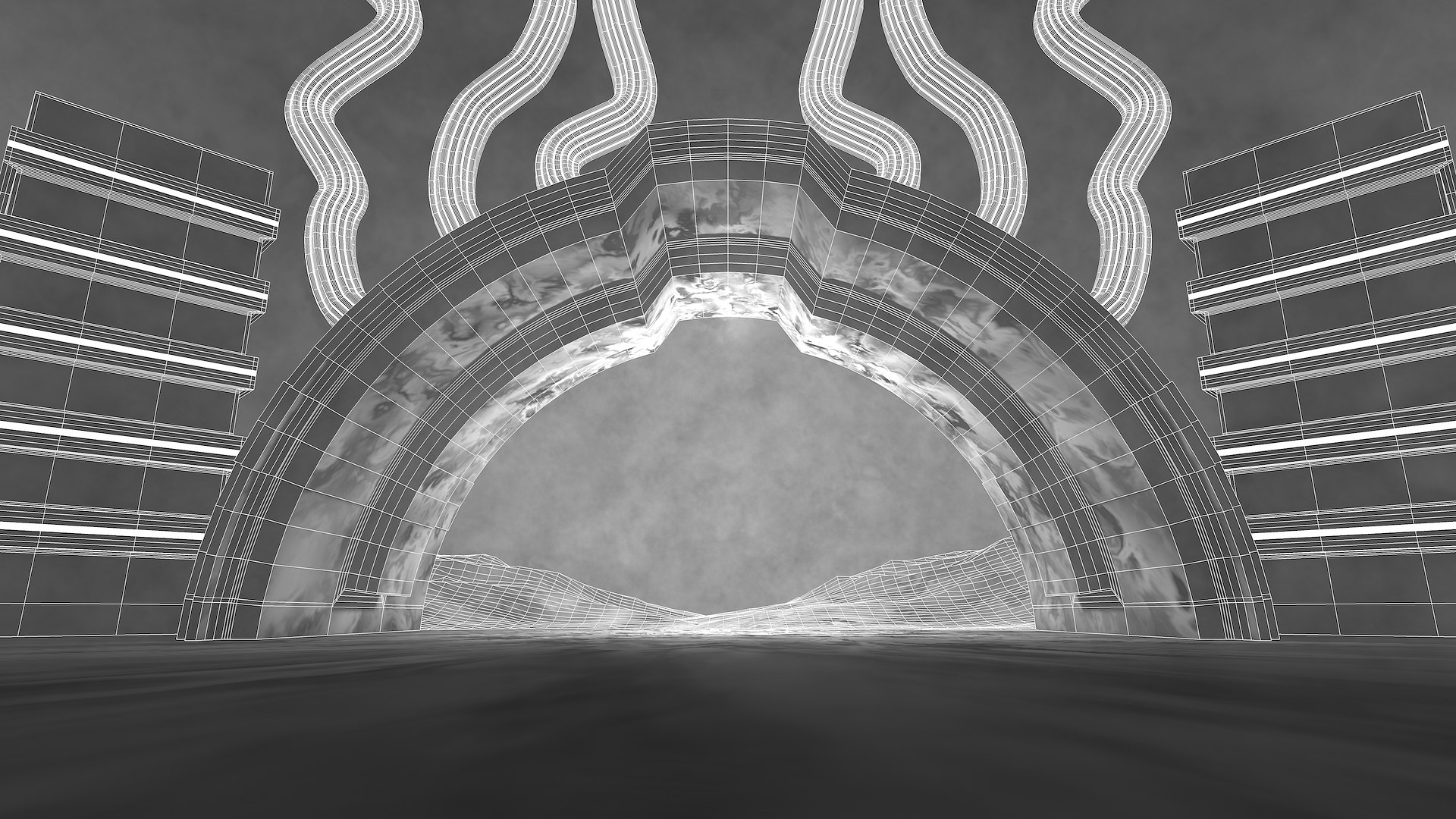 3D Strange Scifi Neon Environment - TurboSquid 1572369