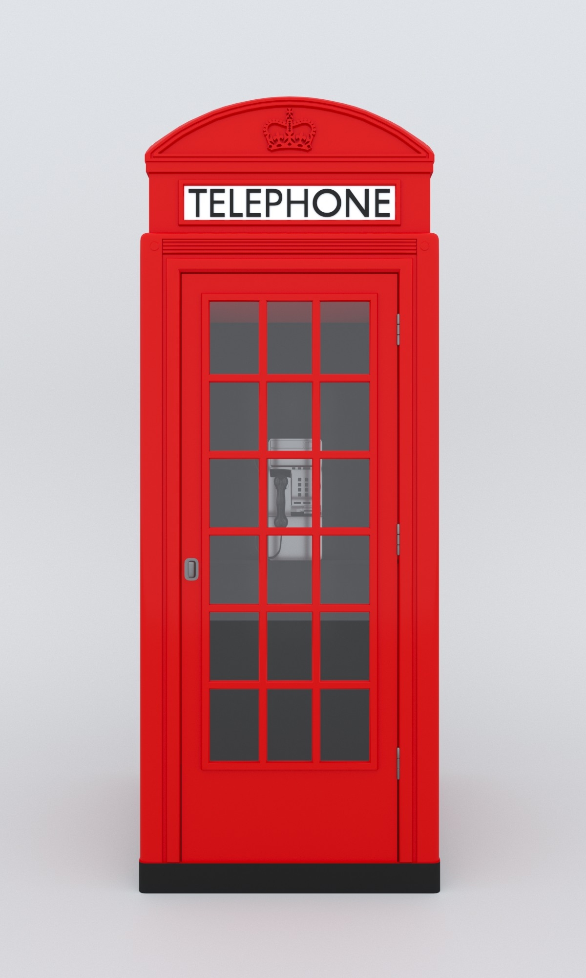 3D british phone booth telephone model - TurboSquid 1250036