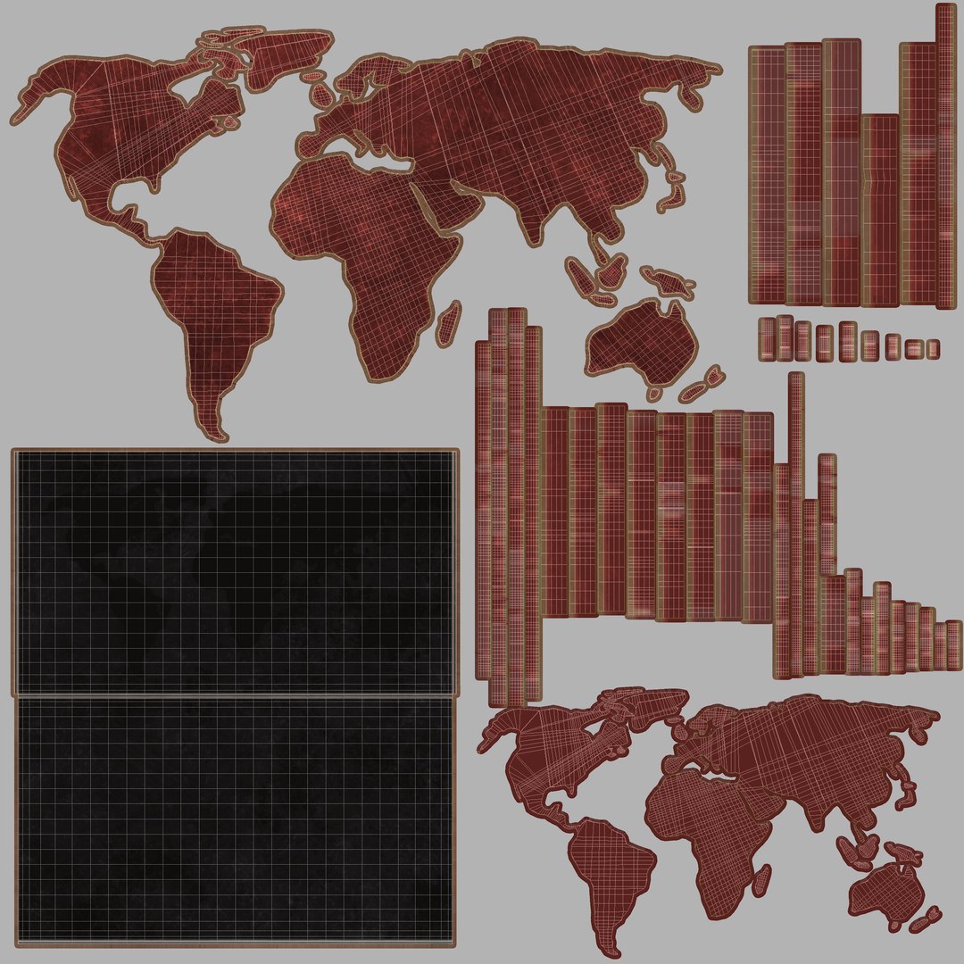 World Worldmap Copper 3D Model - TurboSquid 1688808