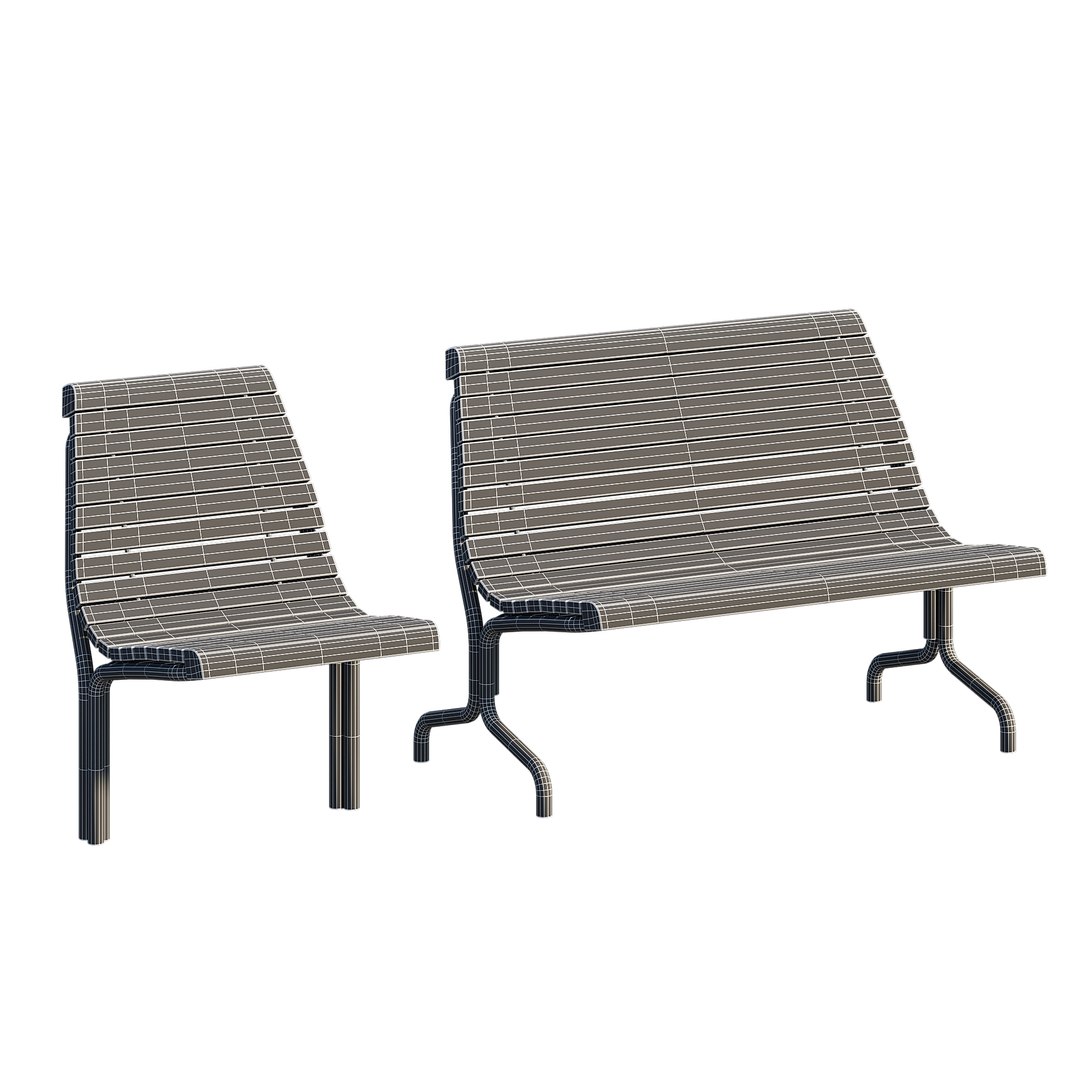 Contour Bench 3D Model - TurboSquid 2080553