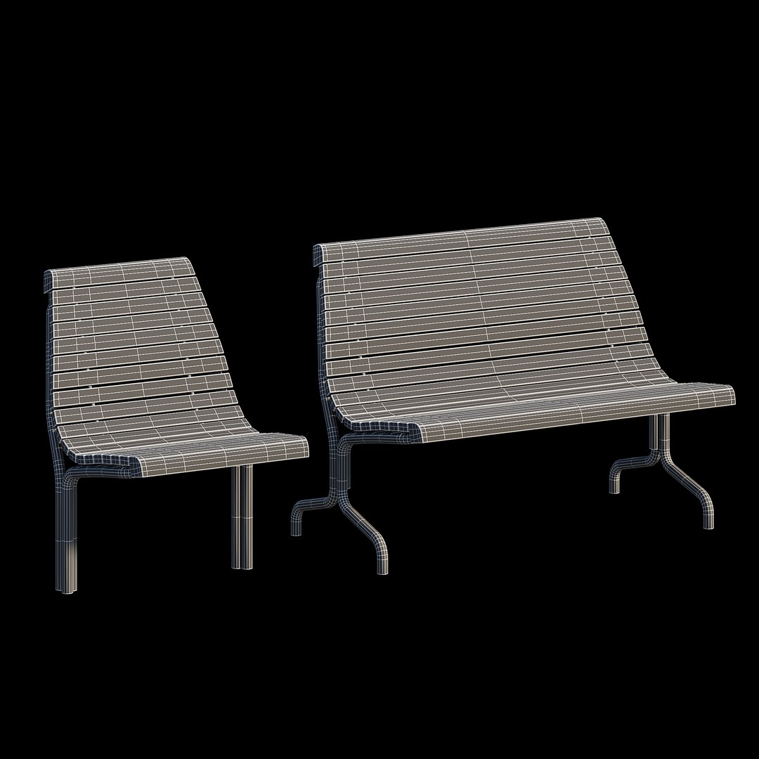 Contour Bench 3D Model - TurboSquid 2080553