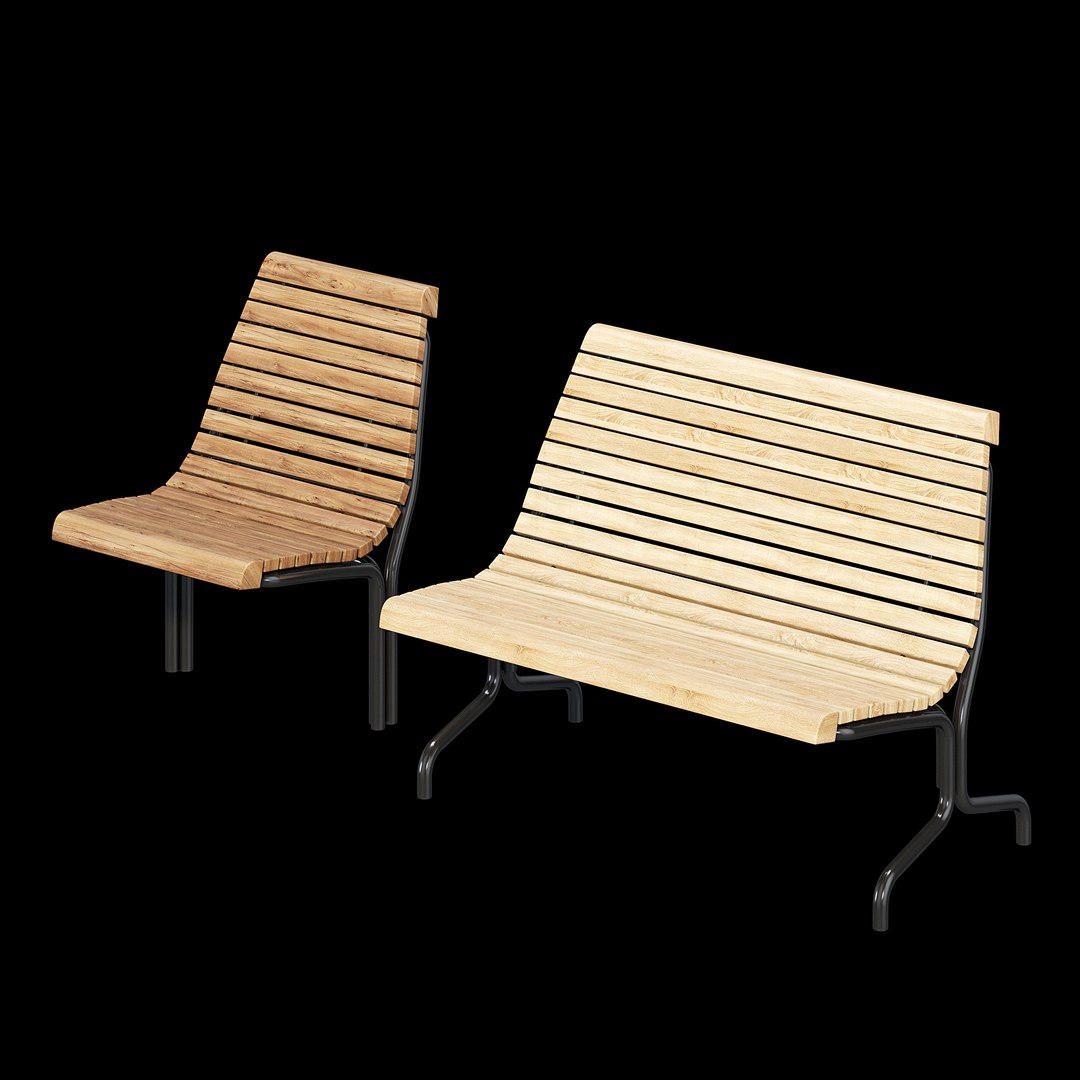 Contour Bench 3D Model - TurboSquid 2080553