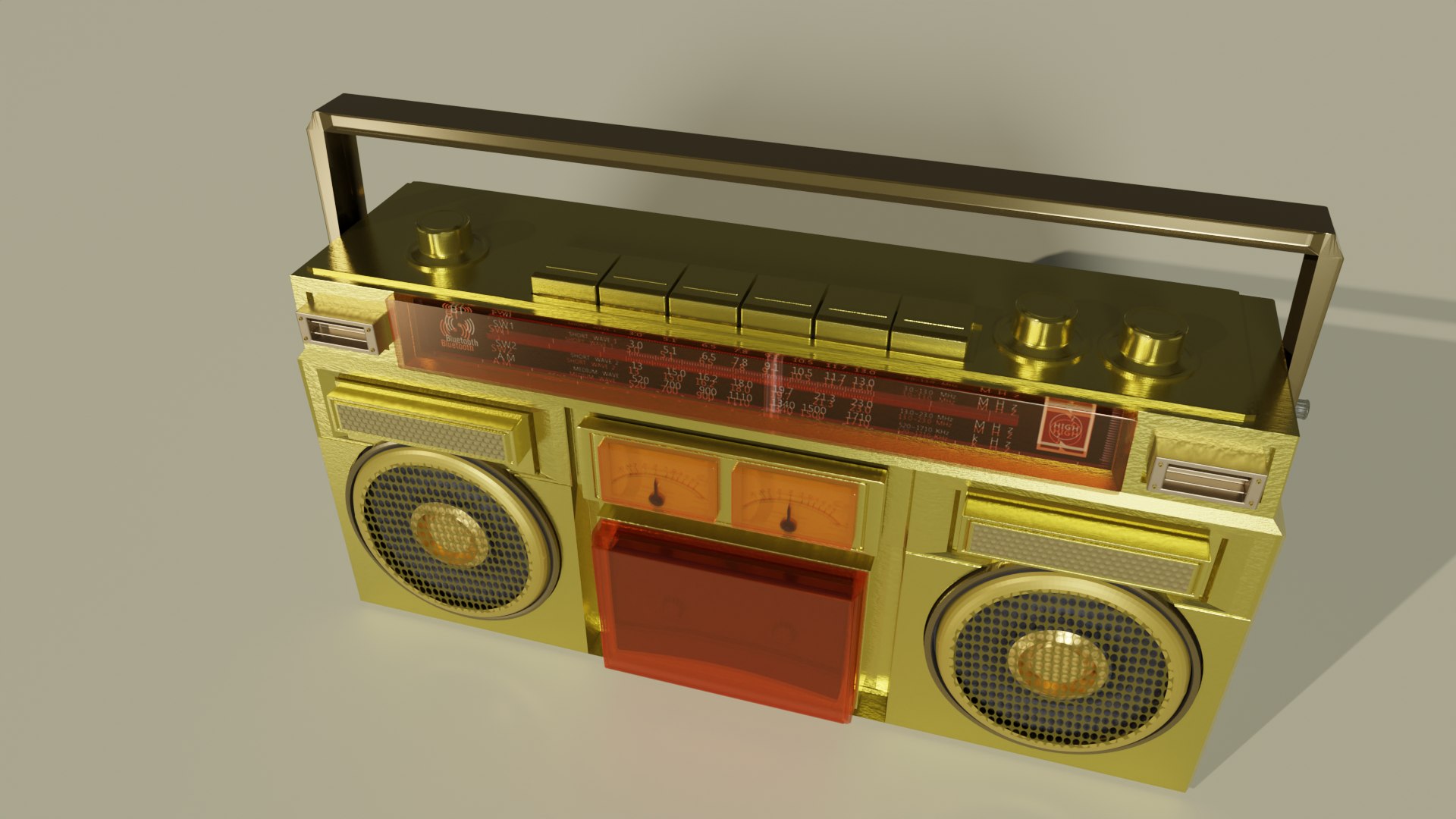 Boombox Tape Player Model - TurboSquid 2156587