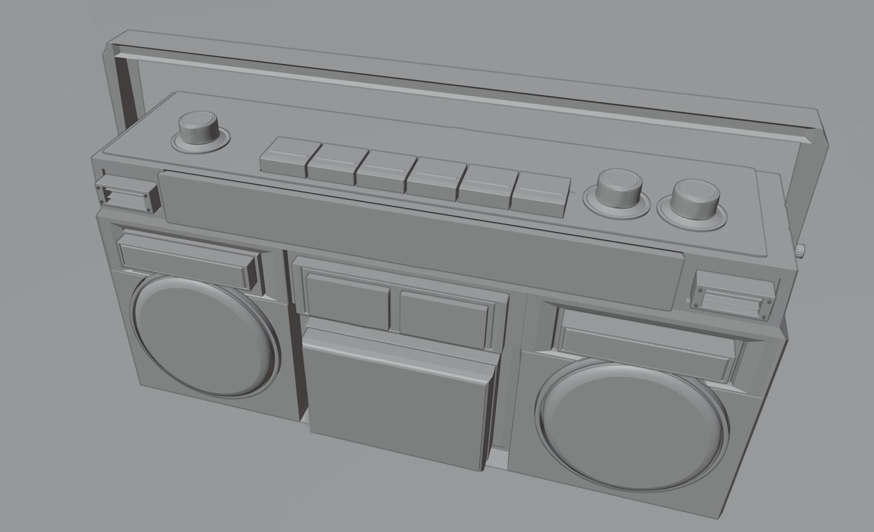 Boombox Tape Player Model - TurboSquid 2156587