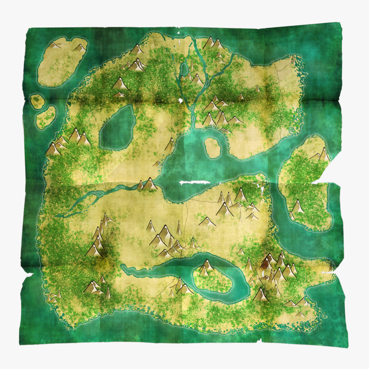 treasure maps 3d model
