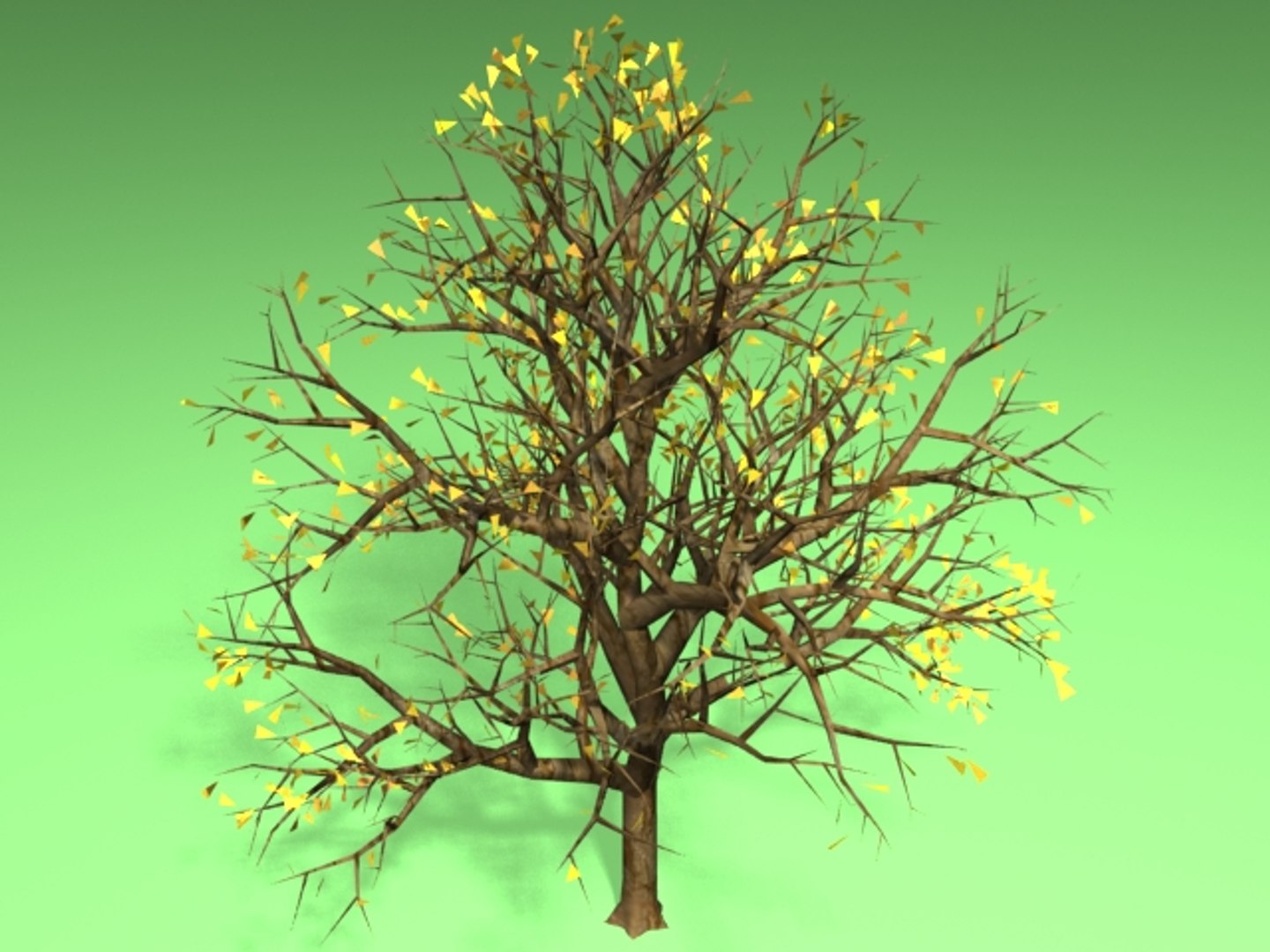 tree fall leaves 3d lwo
