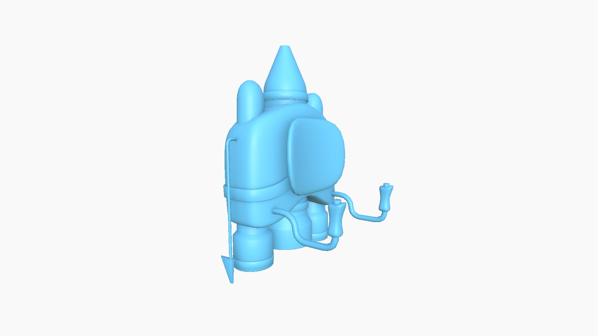 3D Model Jetpack D05 White Aluminum - SciFi Character Design ...