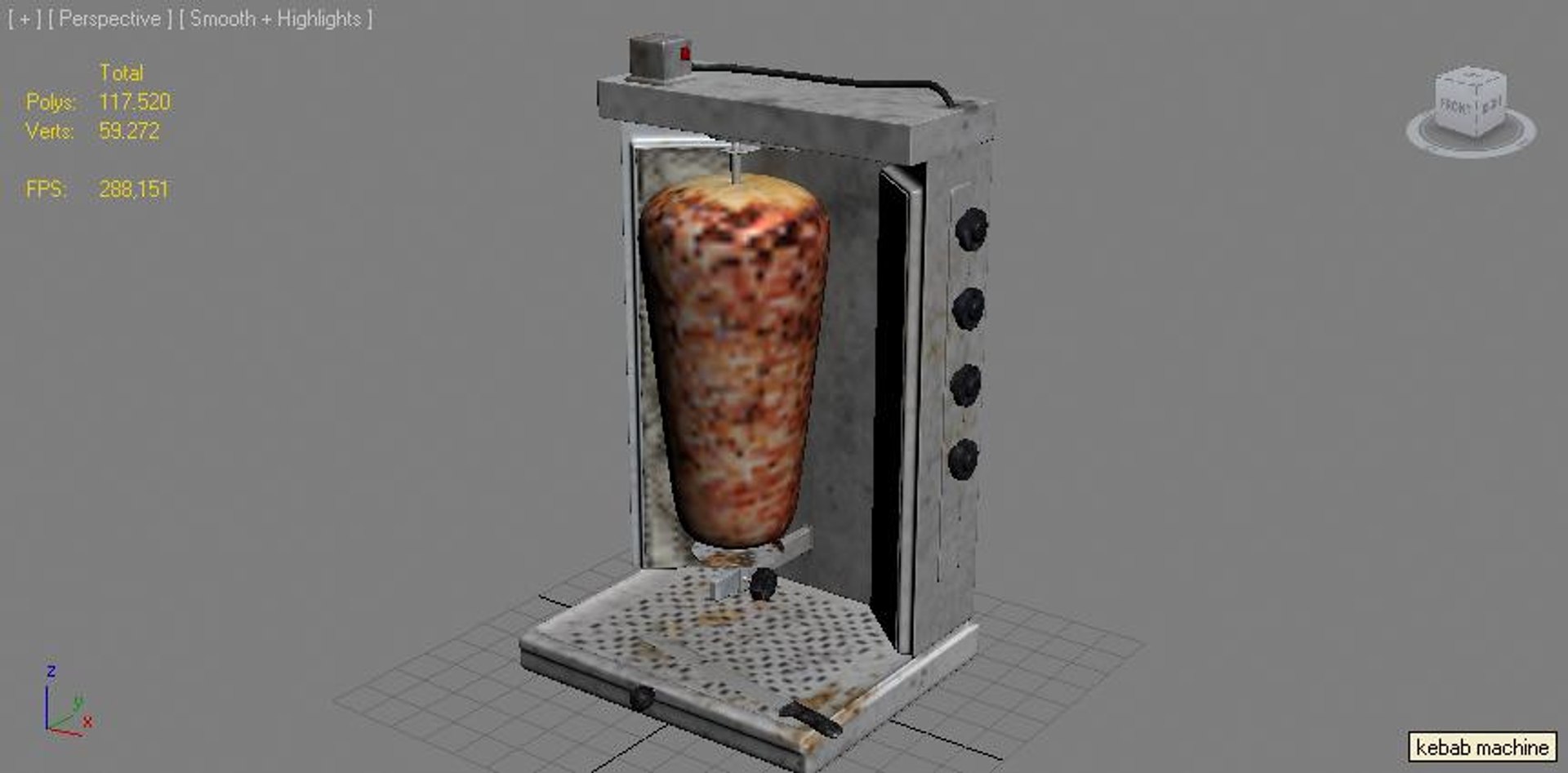3D Model Kebab Machine - TurboSquid 2212806