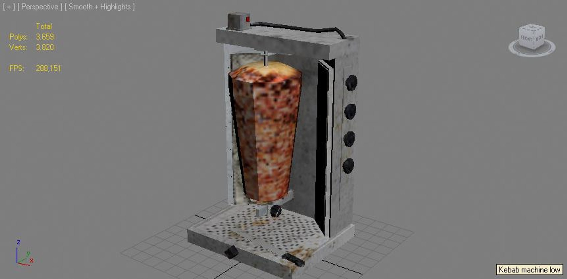 3D Model Kebab Machine - TurboSquid 2212806