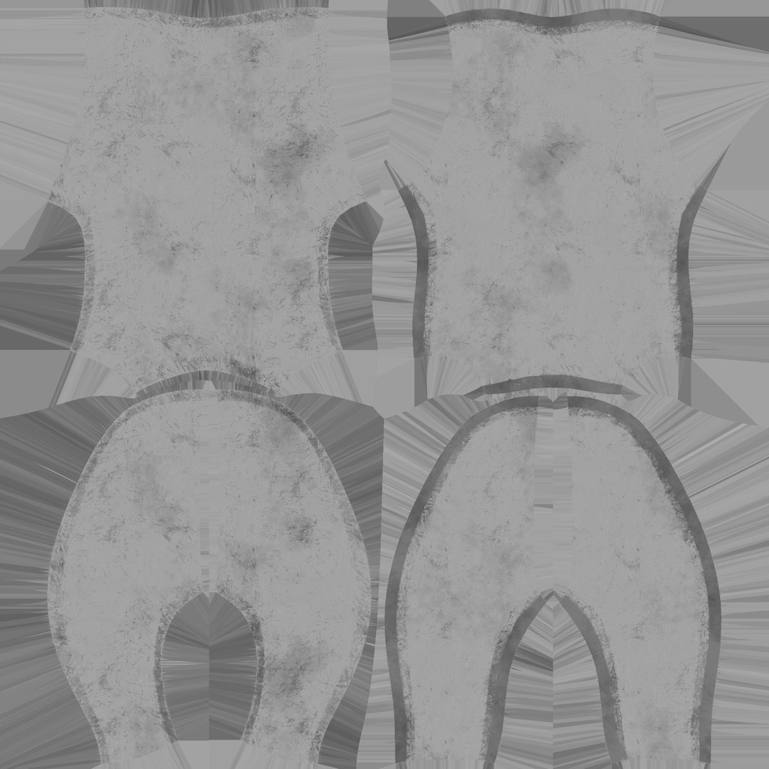 Leather Rust Pirate Vest - Character Design Fashion 3D Model ...