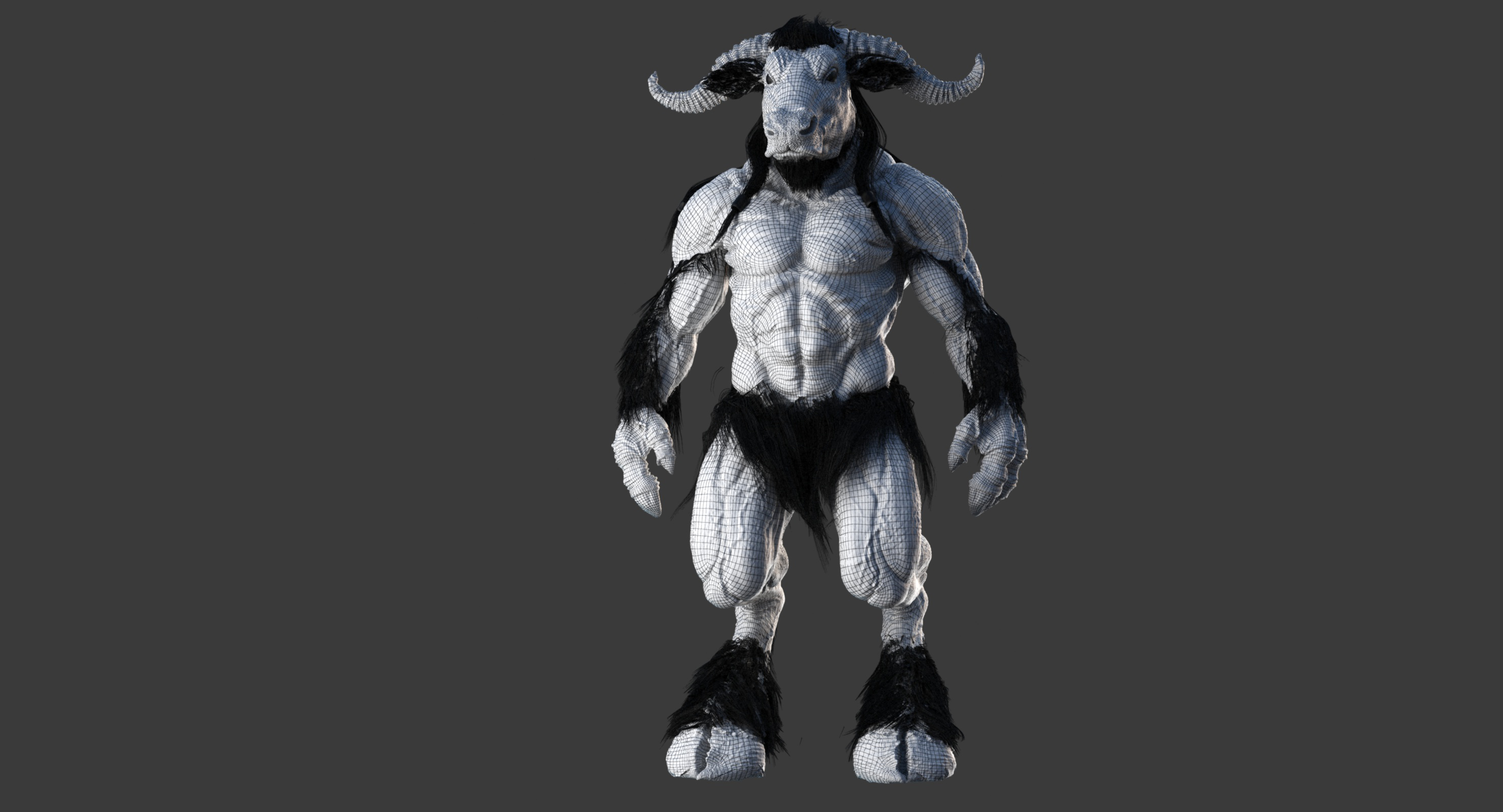 3d max minotaur animation