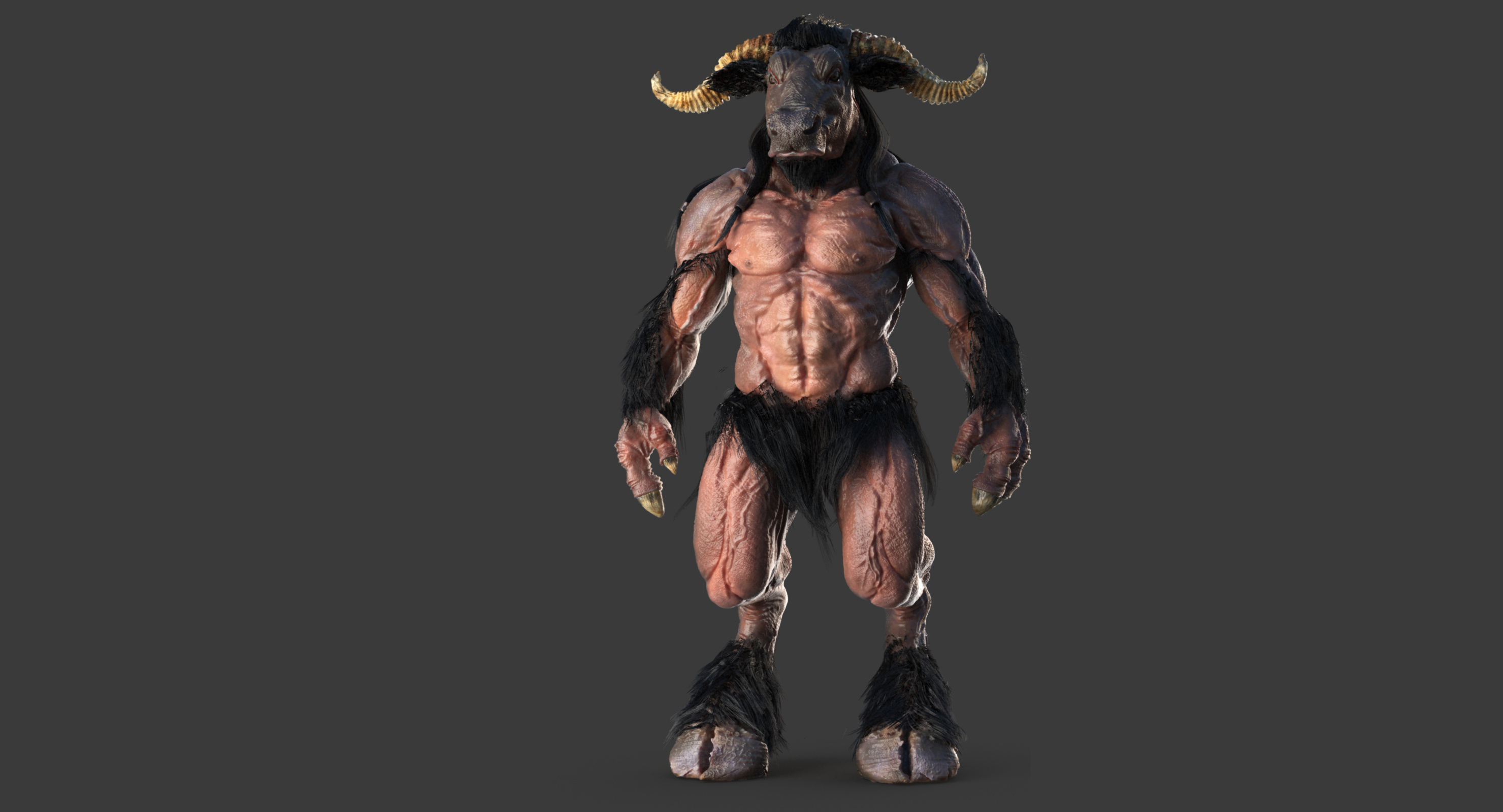 3d max minotaur animation
