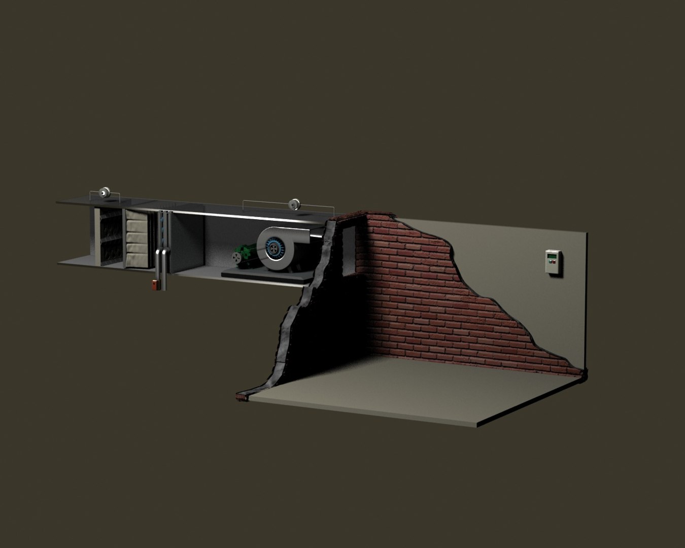 3d Model Fan Coil Unit Fcu