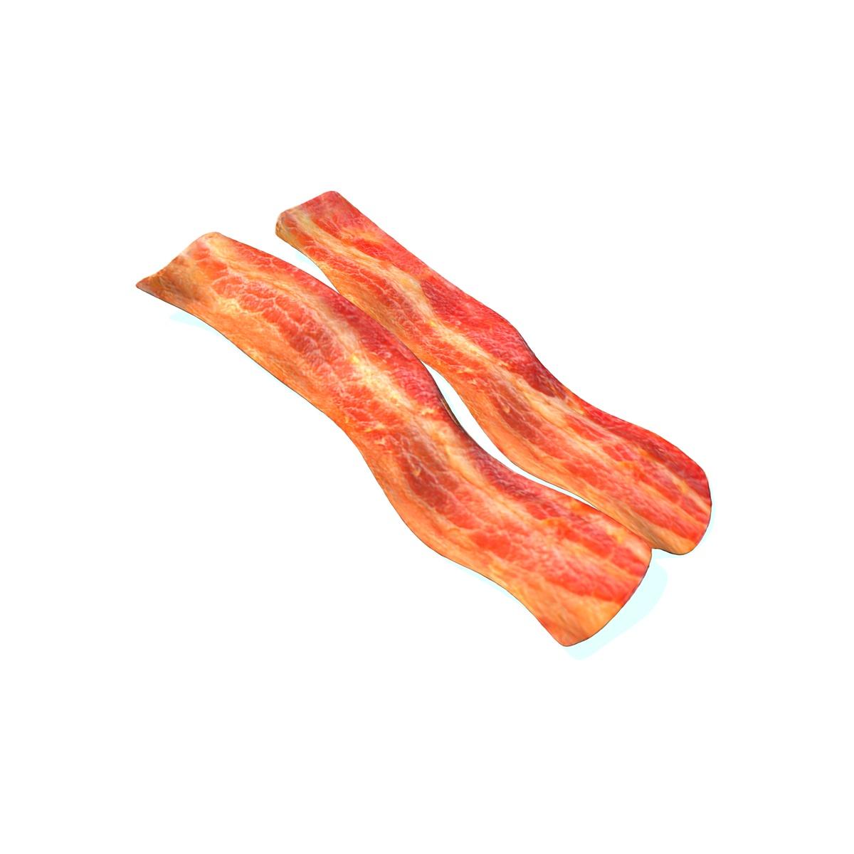 3d c4d realistic set fried bacon