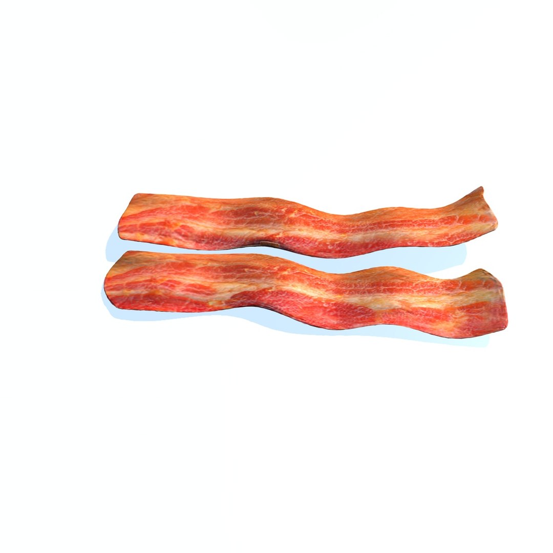 3d C4d Realistic Set Fried Bacon