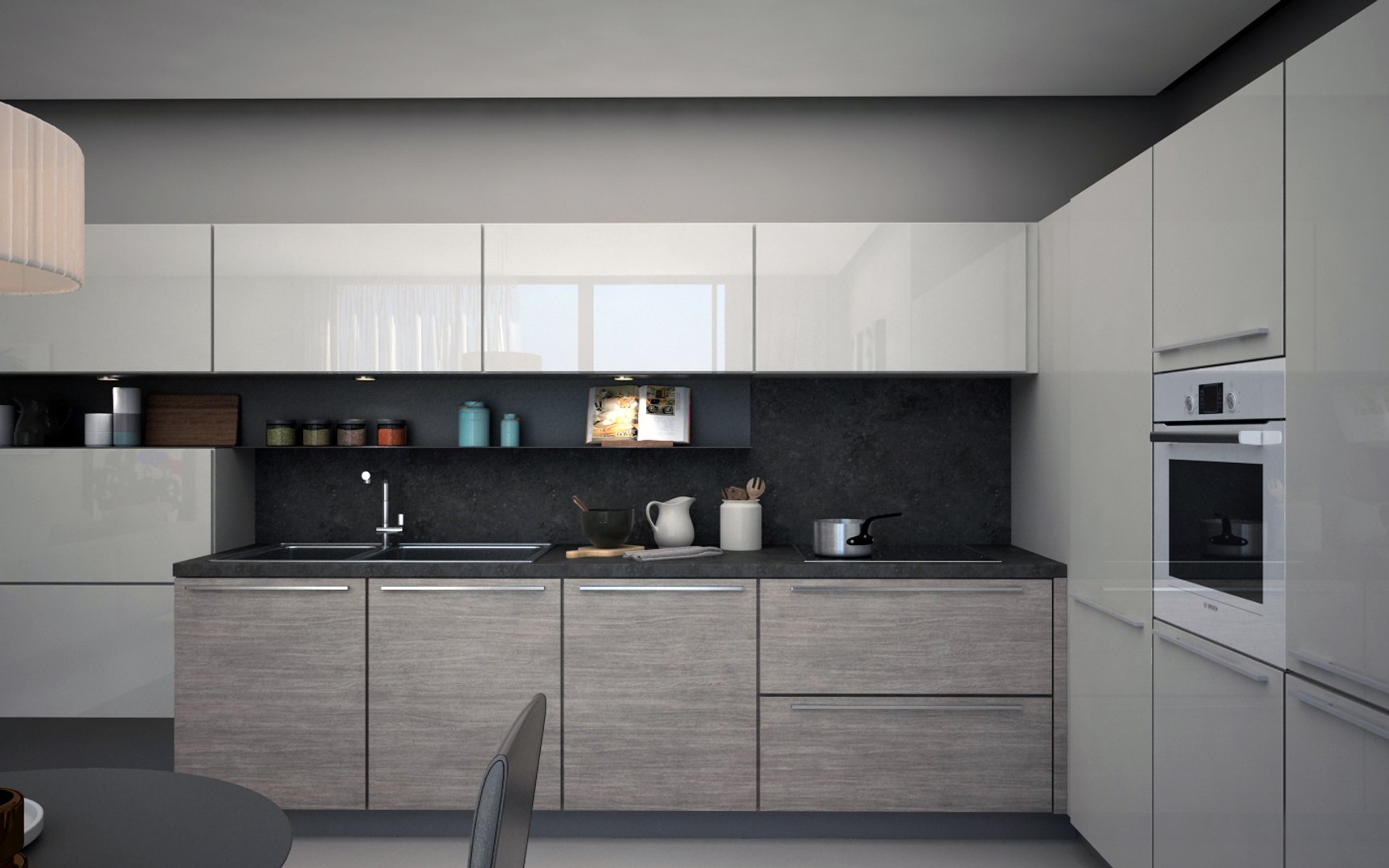 kitchen interior scene 3d max