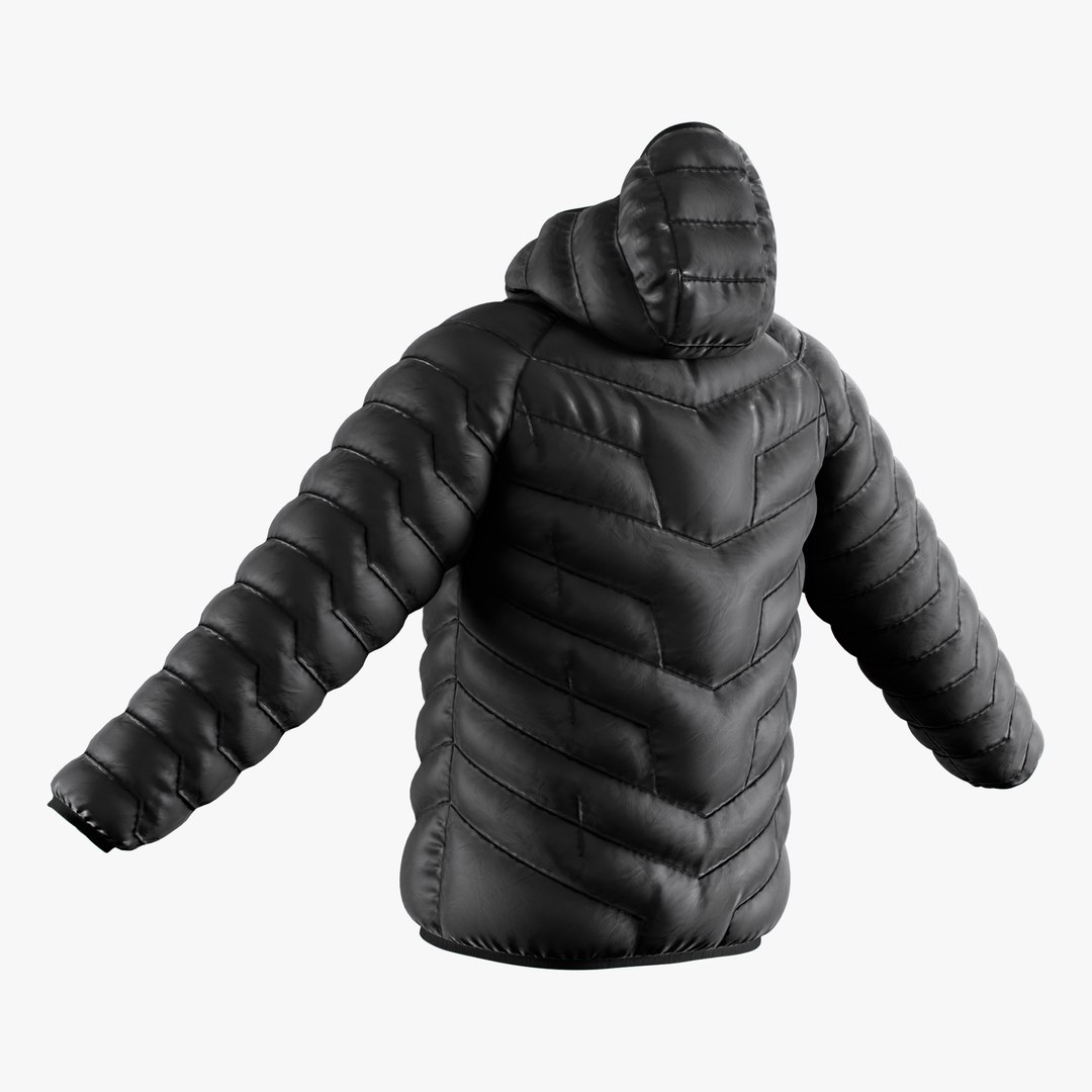 3D Down Jacket Blk V2 M - TurboSquid 2200540