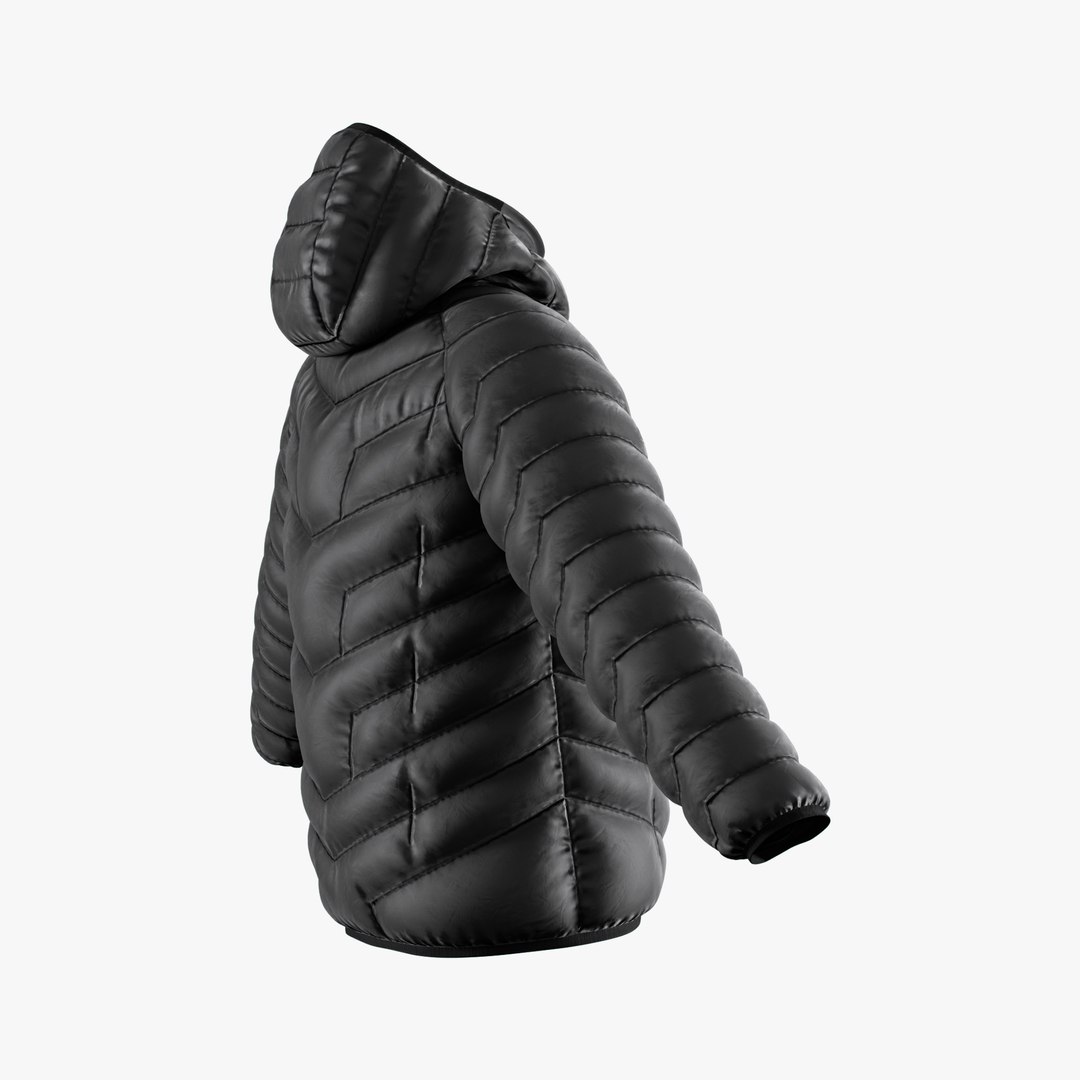 3D Down Jacket Blk V2 M - TurboSquid 2200540