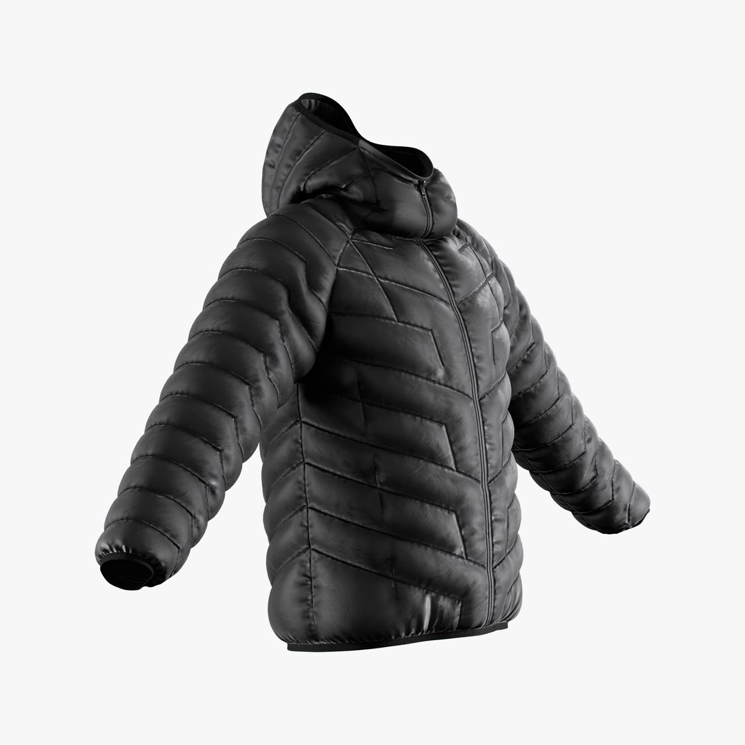 3D Down Jacket Blk V2 M - TurboSquid 2200540