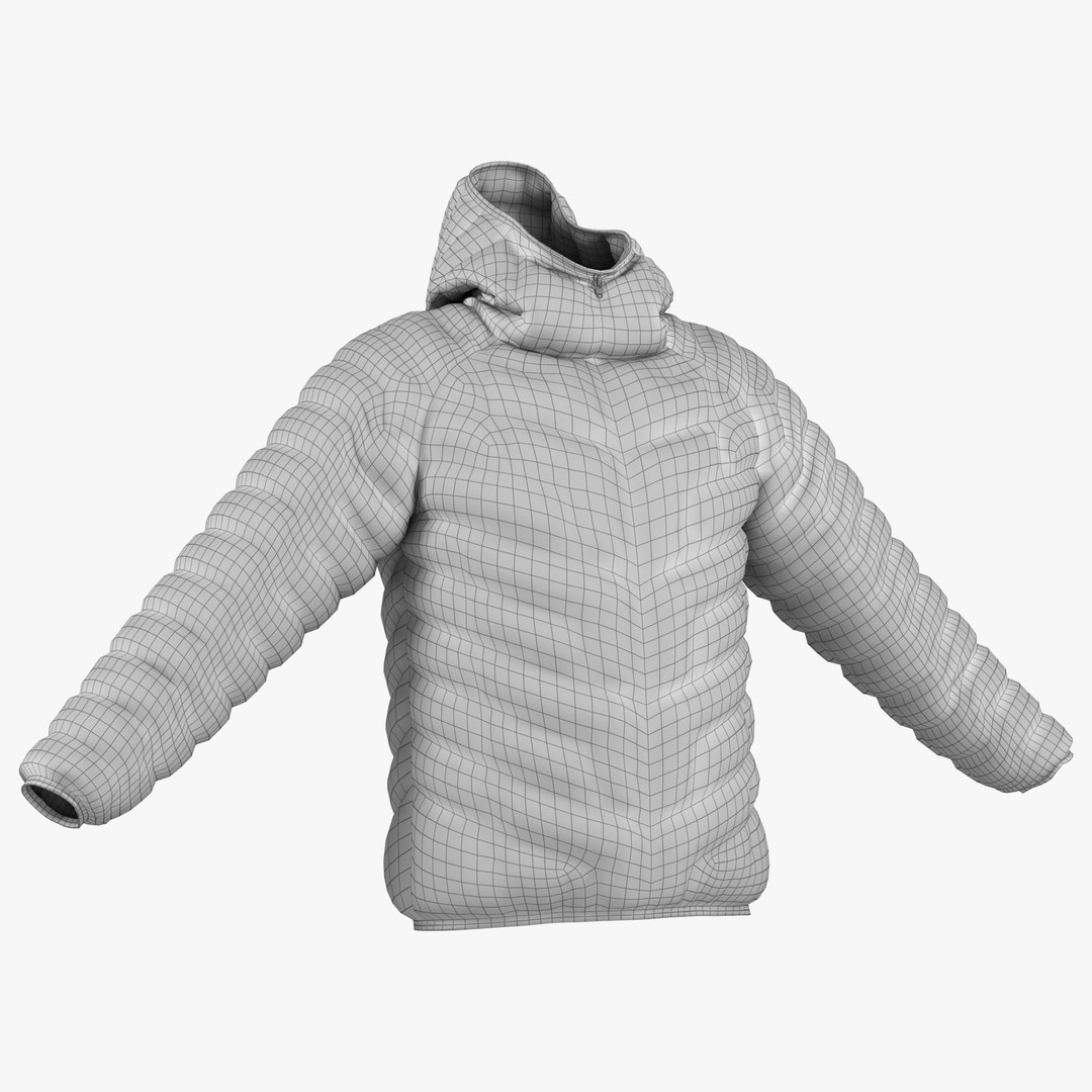 3D Down Jacket Blk V2 M - TurboSquid 2200540