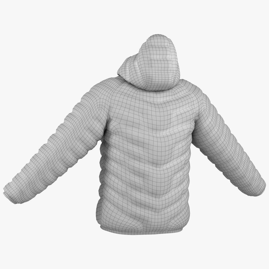 3D Down Jacket Blk V2 M - TurboSquid 2200540