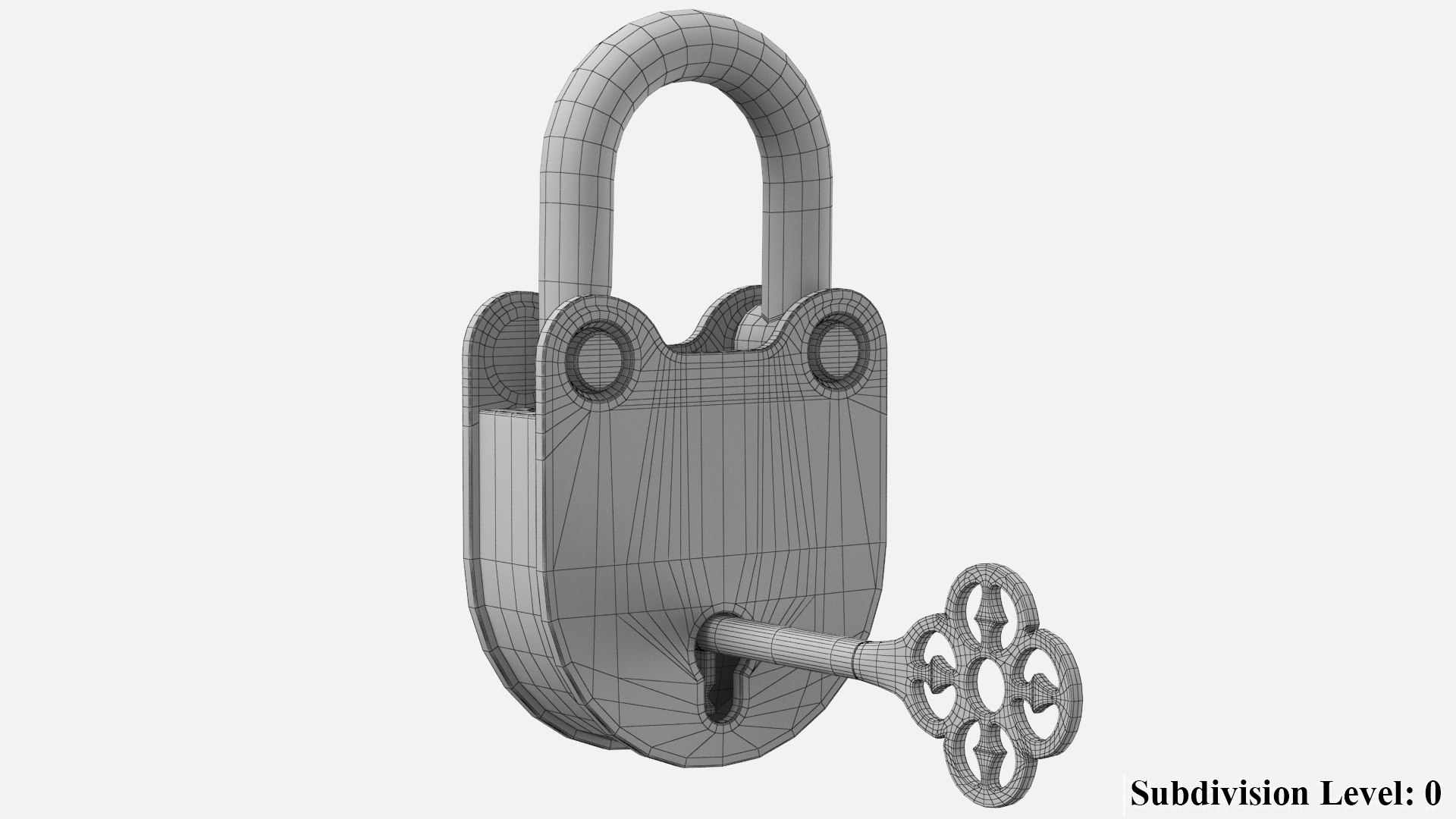 Real Padlock 3D Model - TurboSquid 1481386